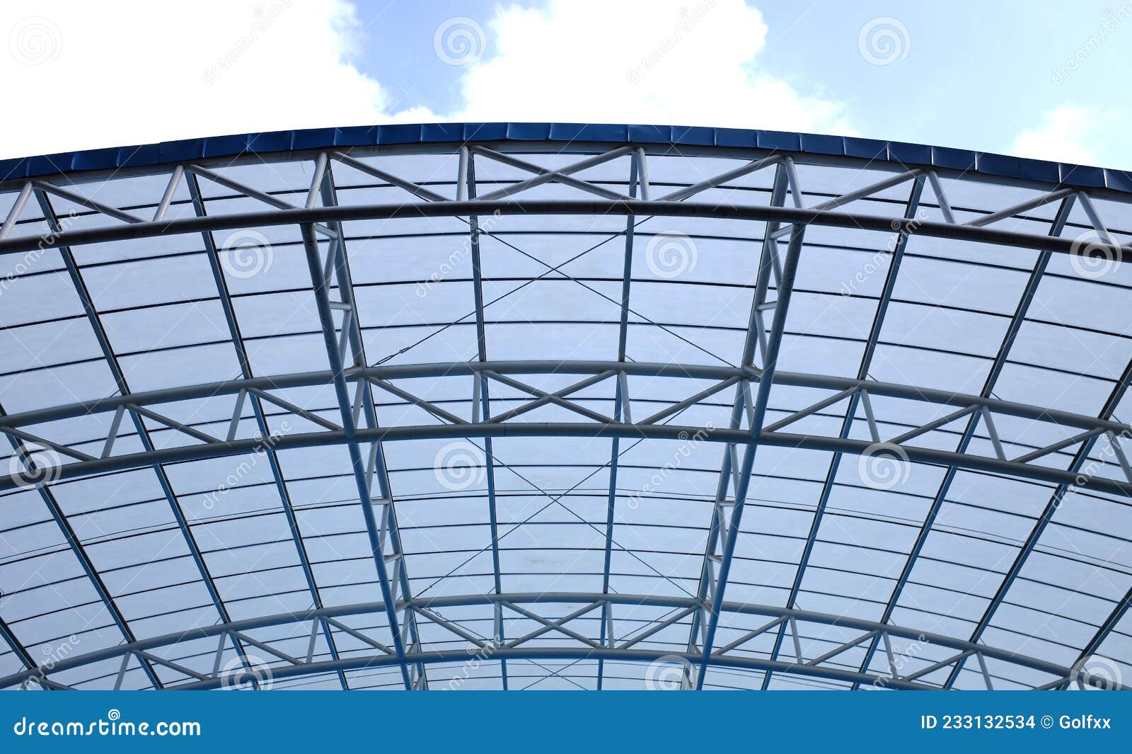 Arched Roof Steel Structure Design for Swimming Pool Stock Photo ...