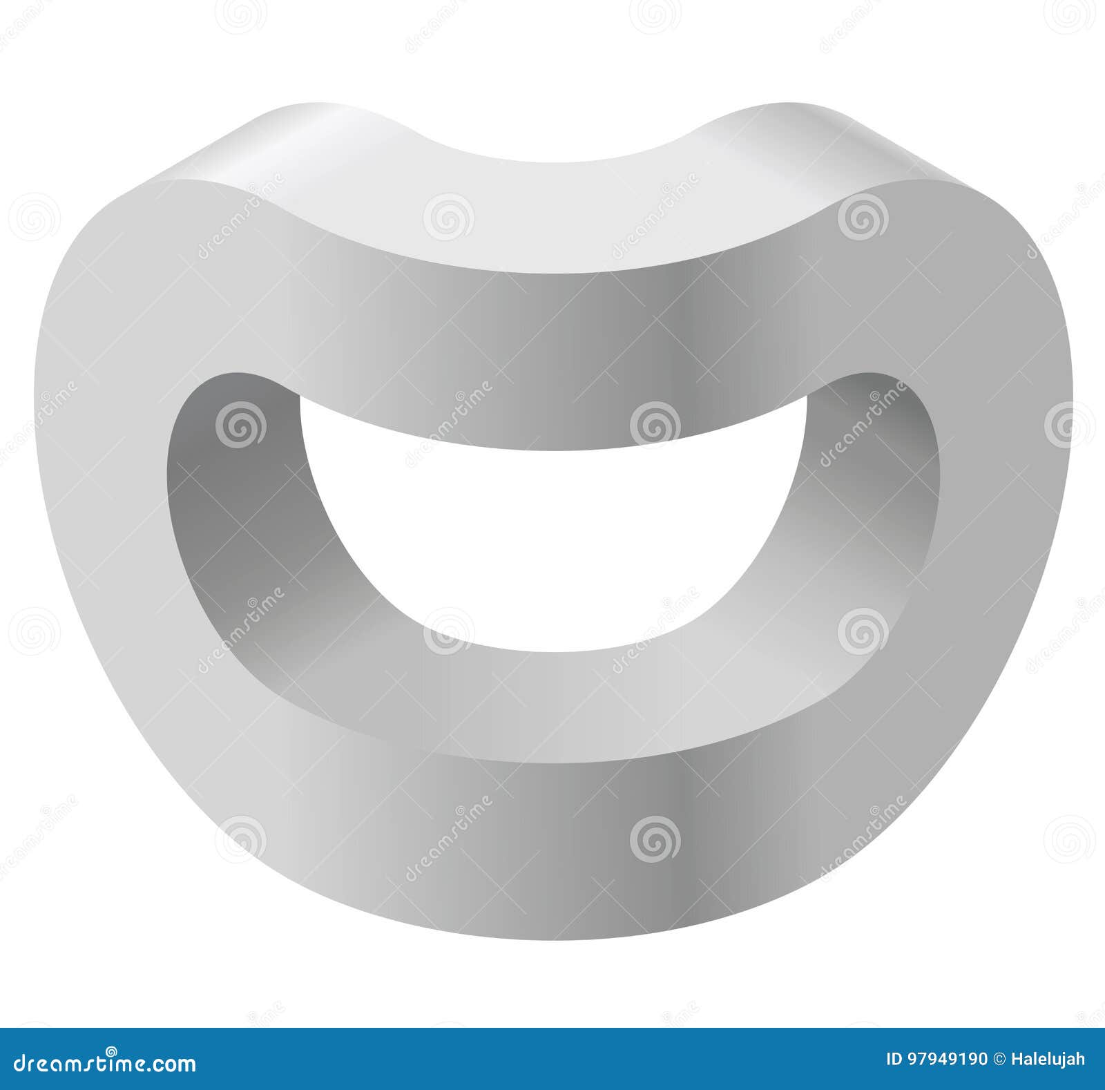Arched Shapes in Isometric Perspective, on White Background. Basic ...