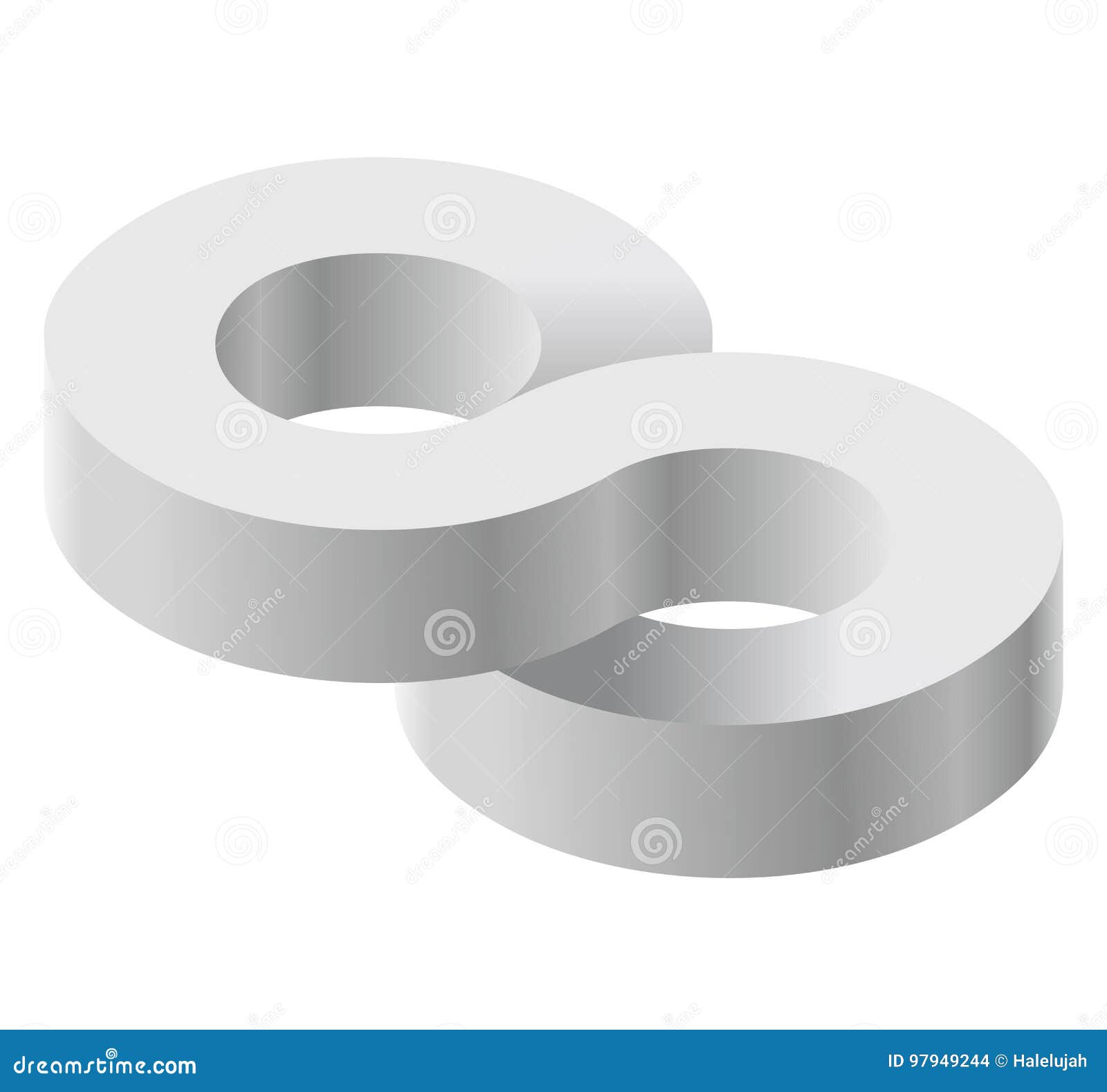 Arched Shapes in Isometric Perspective, on White Background. Basic ...
