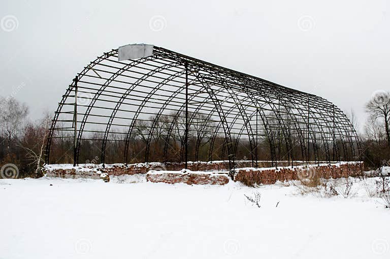 Arched Skeleton of the Structure Stock Image - Image of stadium ...