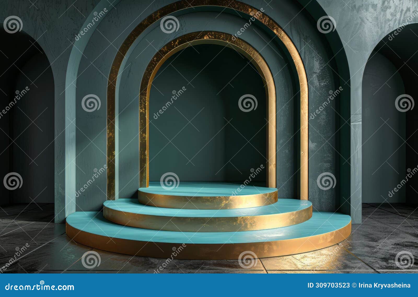 Arched Steps in a Room stock image. Image of historical - 309703523