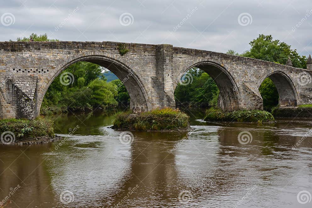Arched Stone Bridge in the Highlands, Scotland Stock Image - Image of ...