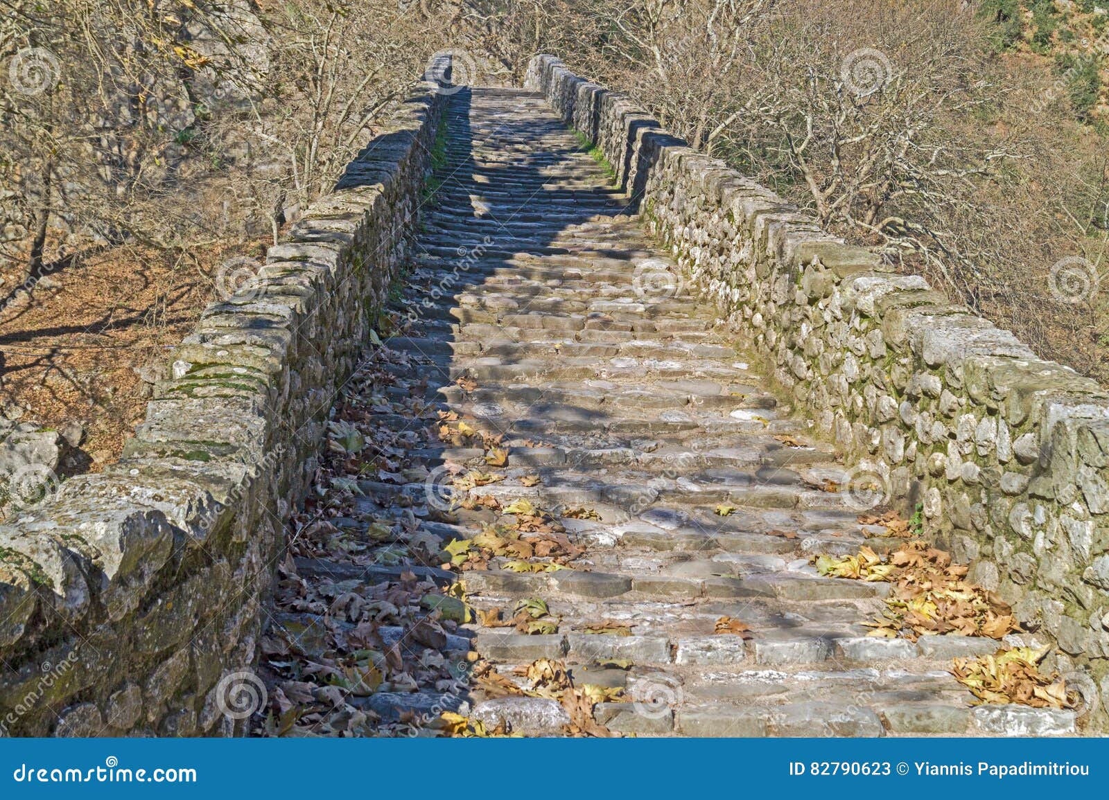 Arched Stone Bridge of Pyli Built 1514 AD, Greece Stock Image - Image ...
