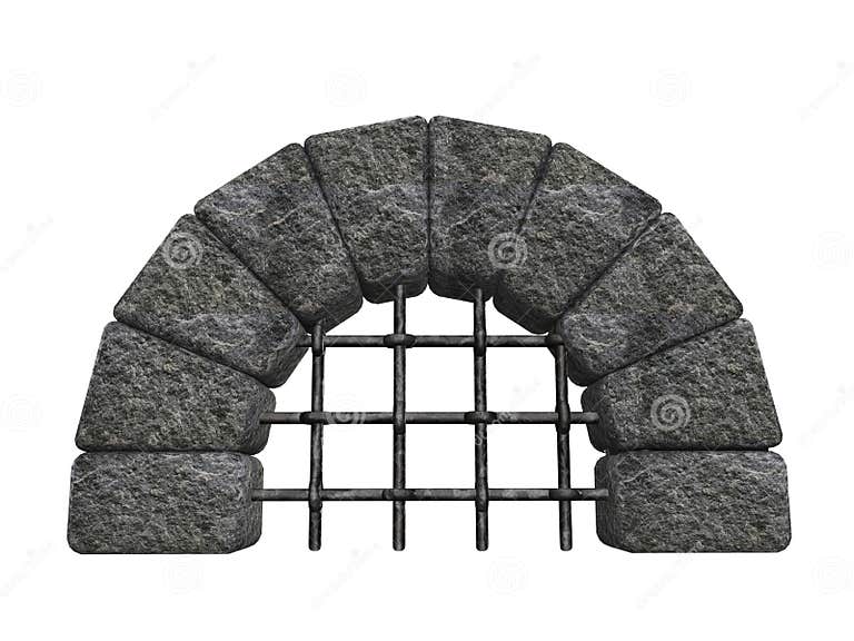 Arched stone entrance stock illustration. Illustration of gate - 19077778