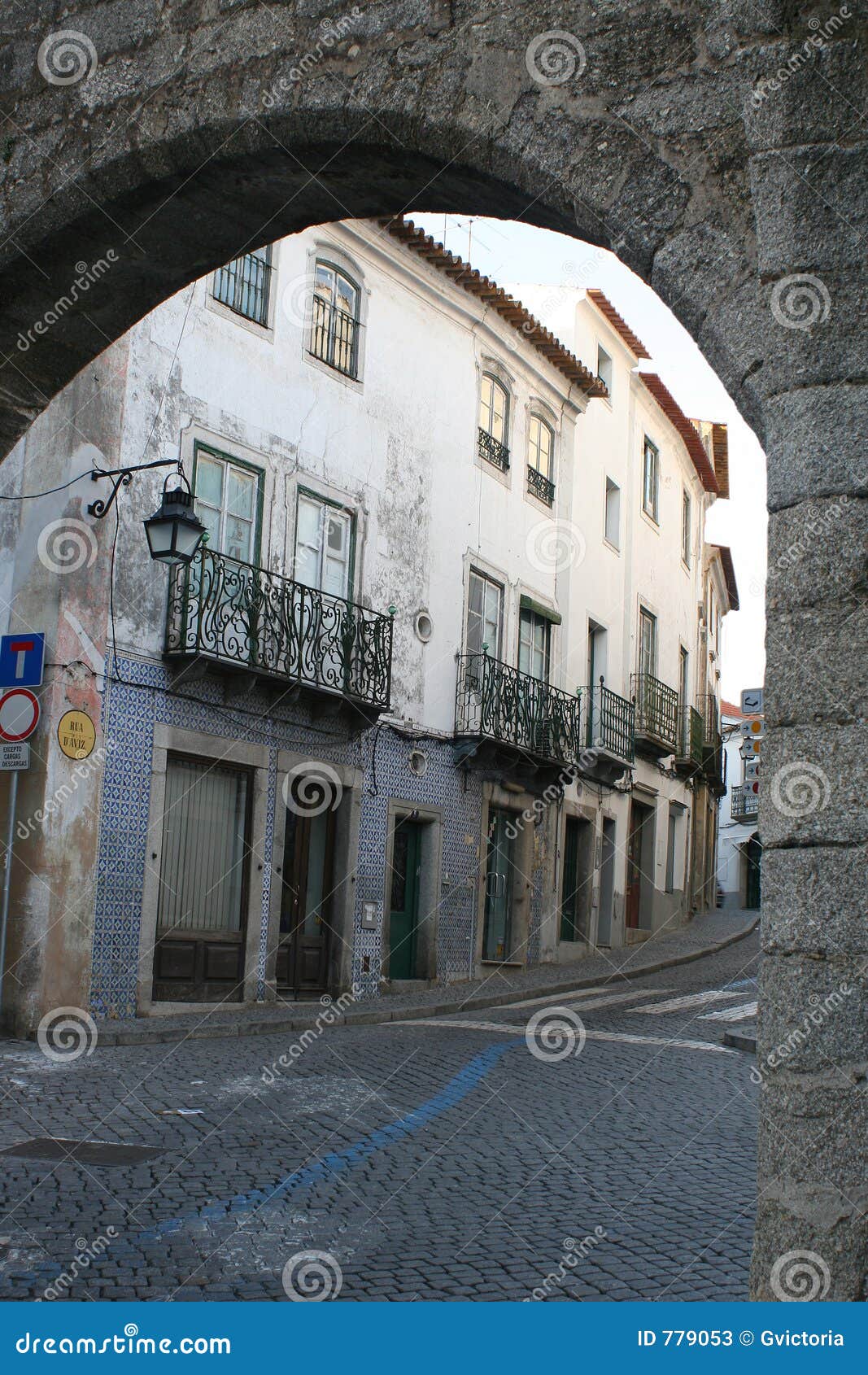 Arched street stock image. Image of roadway, arches, arch - 779053