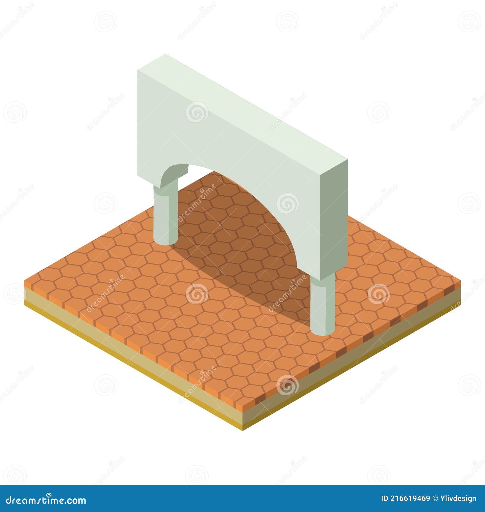 Arched Structure Icon, Isometric Style Stock Vector - Illustration of ...