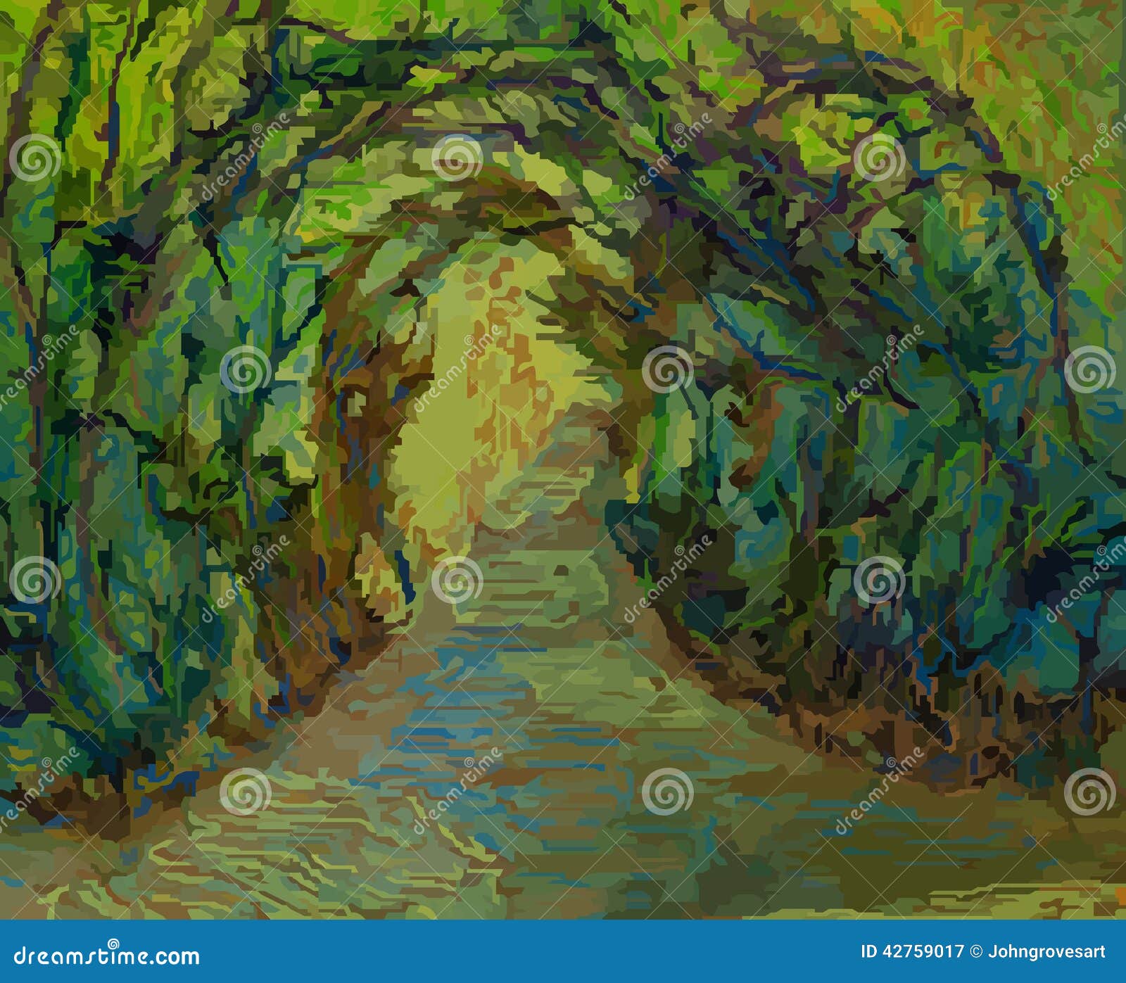Arched Trees Form A Covered Pathway Royalty-Free Stock Photography ...