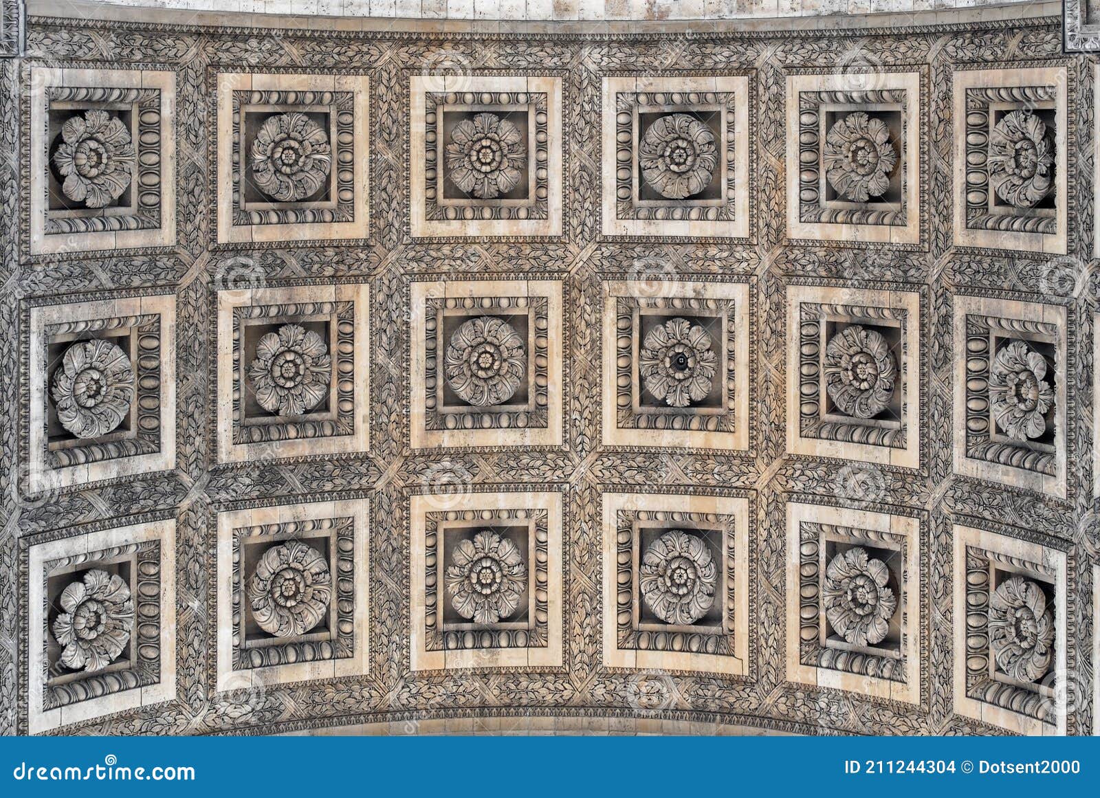 Arched vault patterns stock photo. Image of paris, city - 211244304