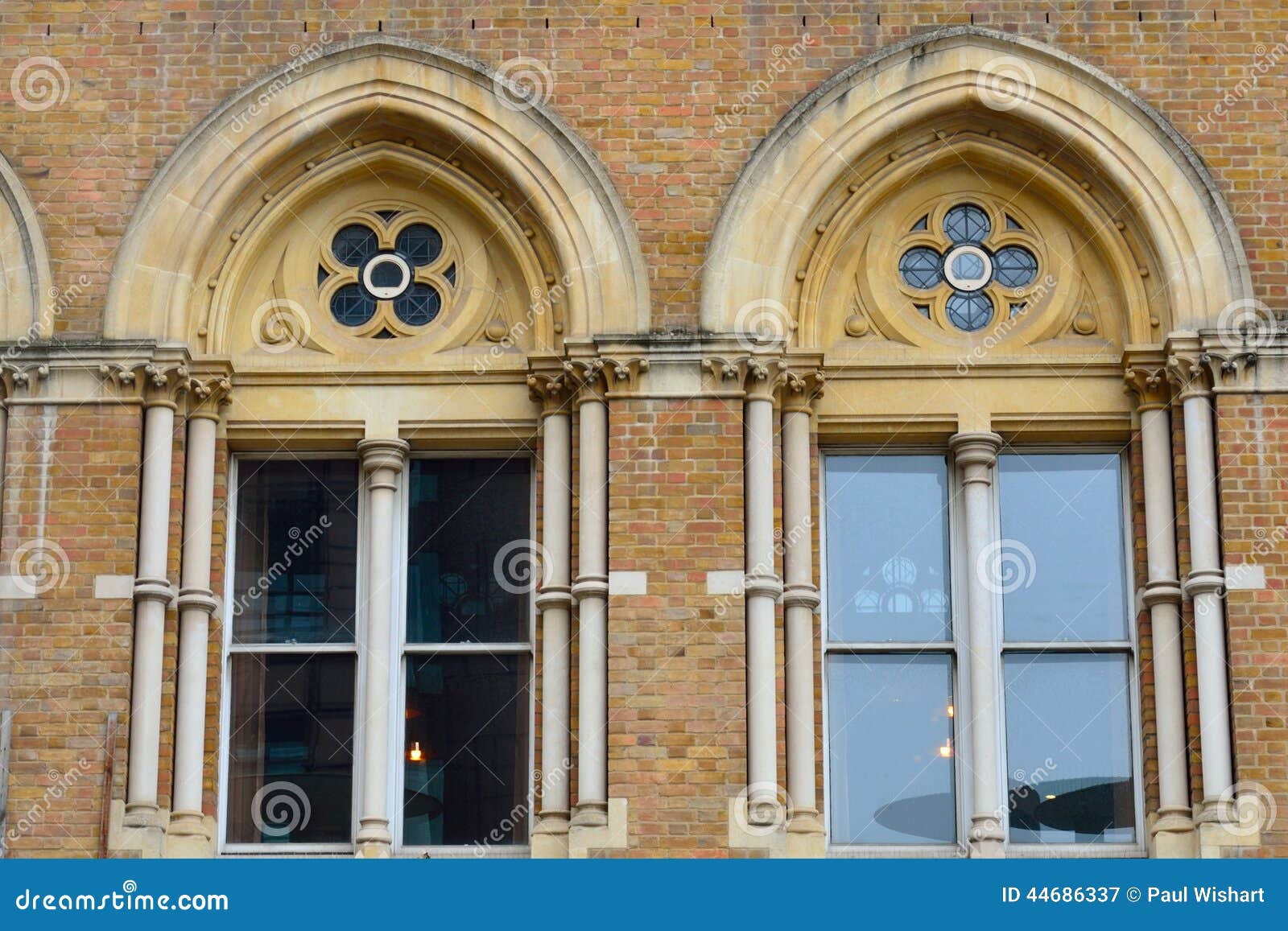 Arched Victorian Brick Windows Royalty-Free Stock Photography ...