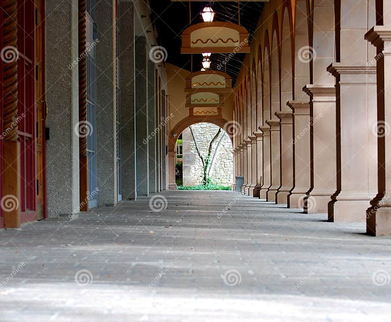 Arched Walkway stock image. Image of stone, covered, walkway - 6023965