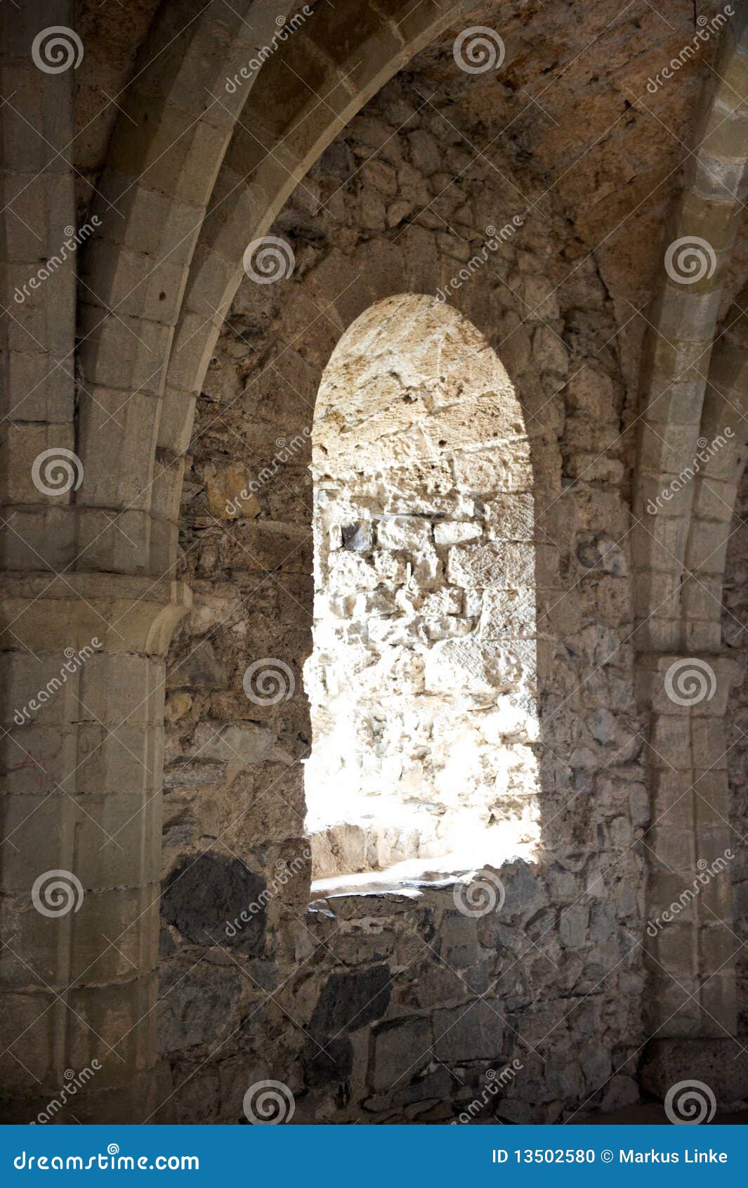 Arched Window Inside a Castle Editorial Image - Image of bastion ...