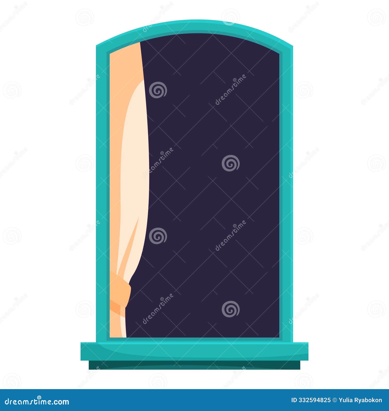 Arched Window, Bricks Cartoon Vector | CartoonDealer.com #8038827