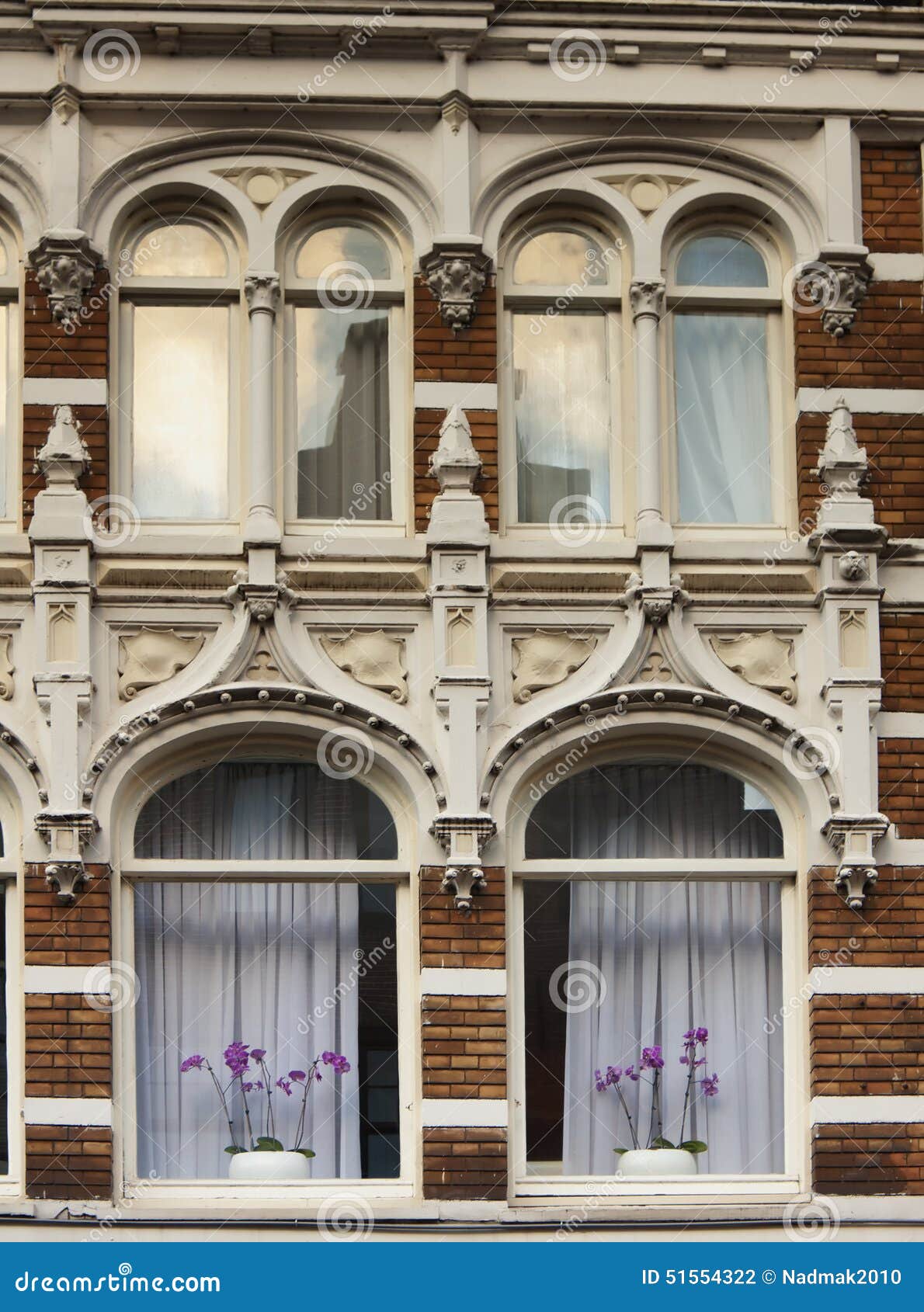 Arched window stock photo. Image of drapes, fretwork - 51554322