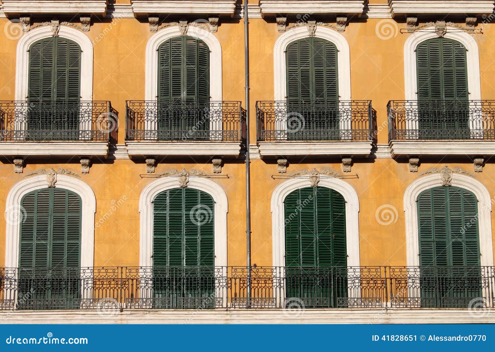 Arched Windows with Balcony Stock Image - Image of closed, europe: 41828651