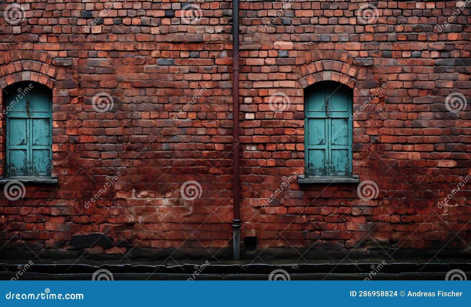 Arched Windows in a Red Brick Wall. Stock Photo - Image of building ...