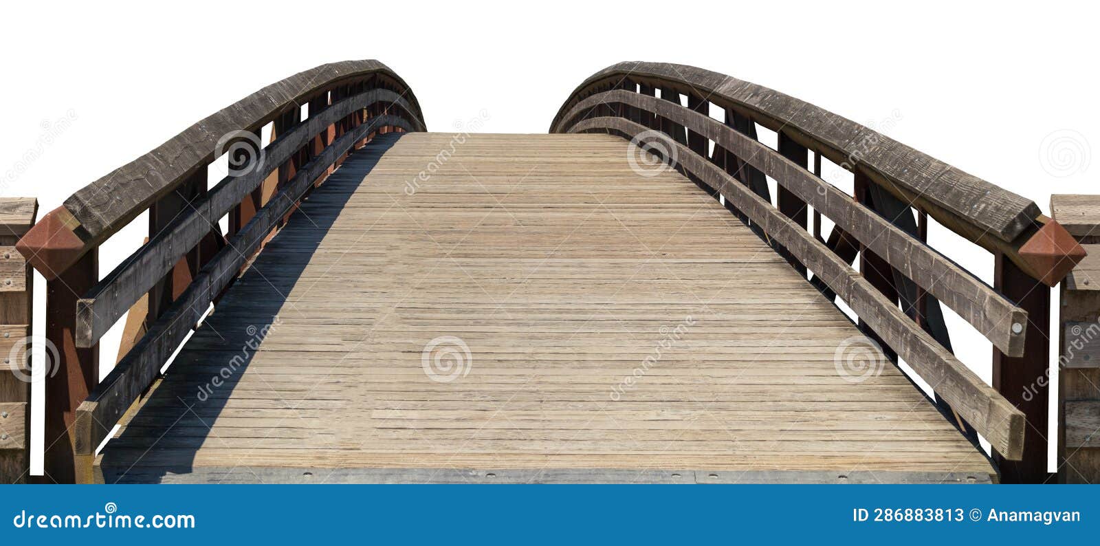 An Arched Wood Bridge Isolated On Transparent Background. PNG Image ...