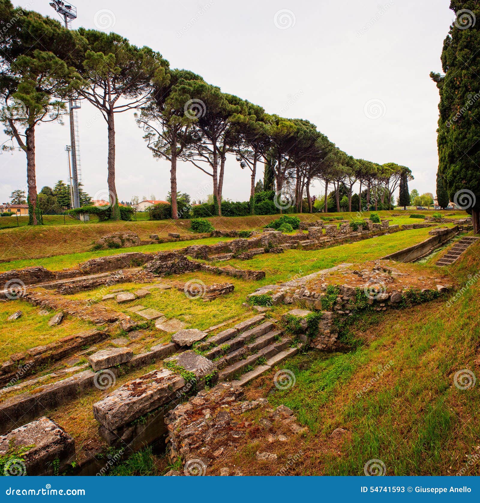 Archeological Area of Aquileia Stock Image - Image of ruins, ancient ...