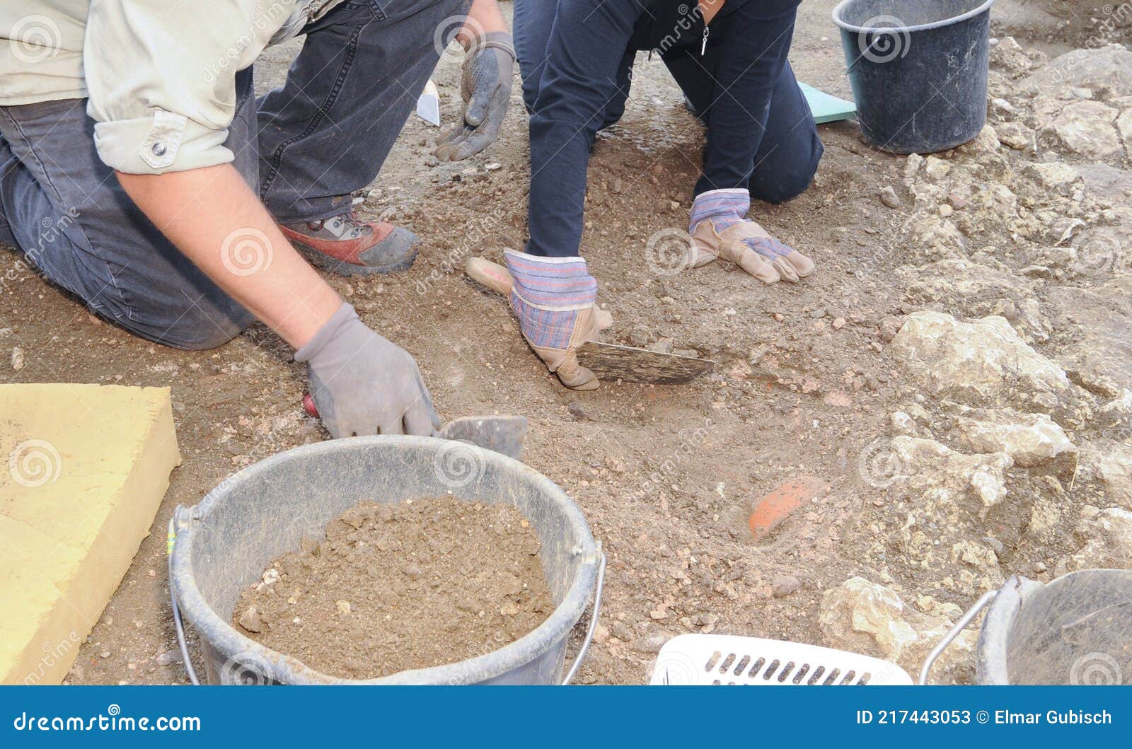Archeological Excavation and Research in the Field Stock Image - Image ...