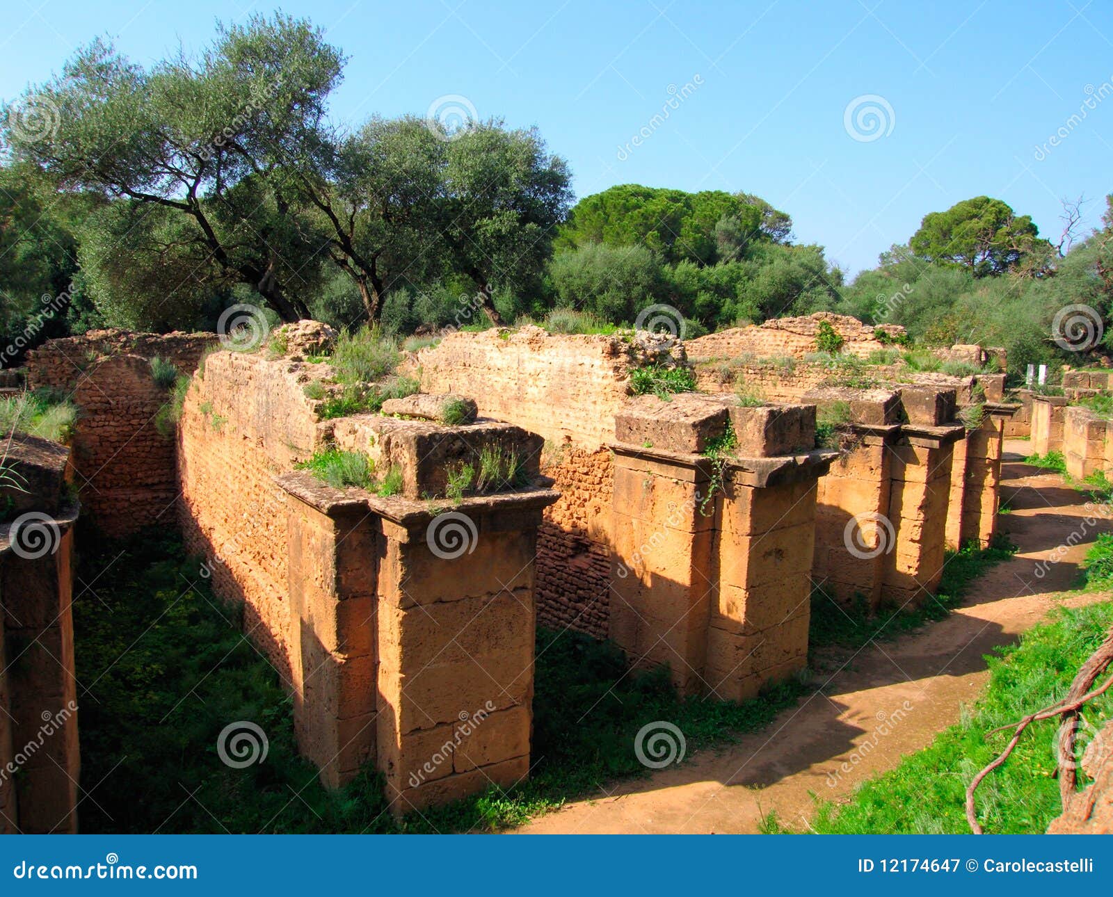 Archeological Roman Site,Tipasa Stock Image - Image of north, ruined ...