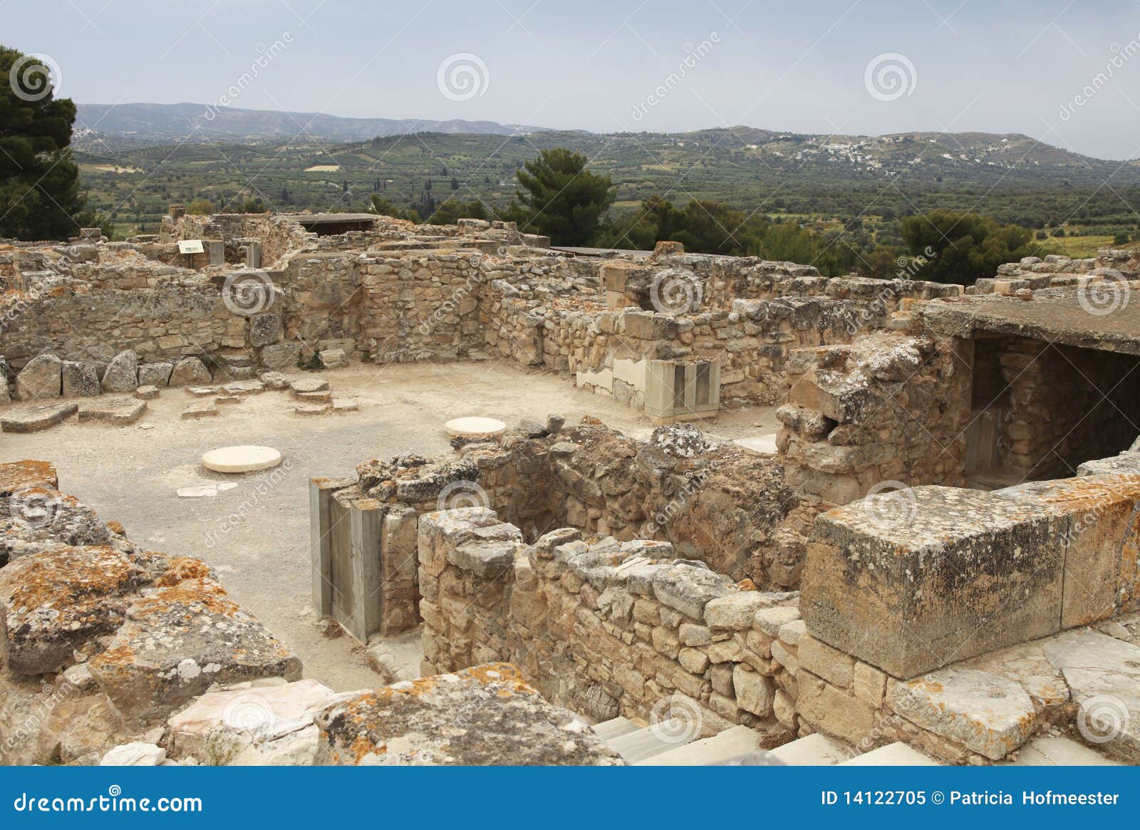 Archeological Site of Festos in Crete Stock Image - Image of greece ...
