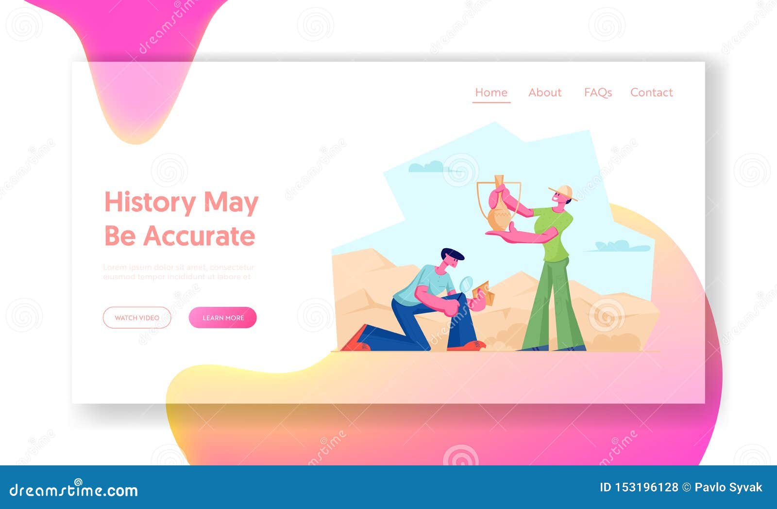 Archeologists Exploring Ancient Human Or Animal Footprint Artifact ...