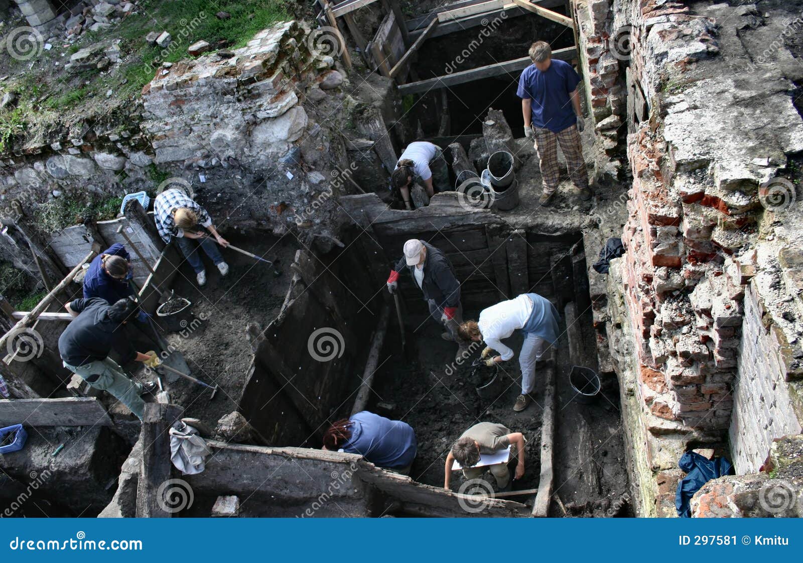 Archeologists at work stock image. Image of archaeologist - 297581