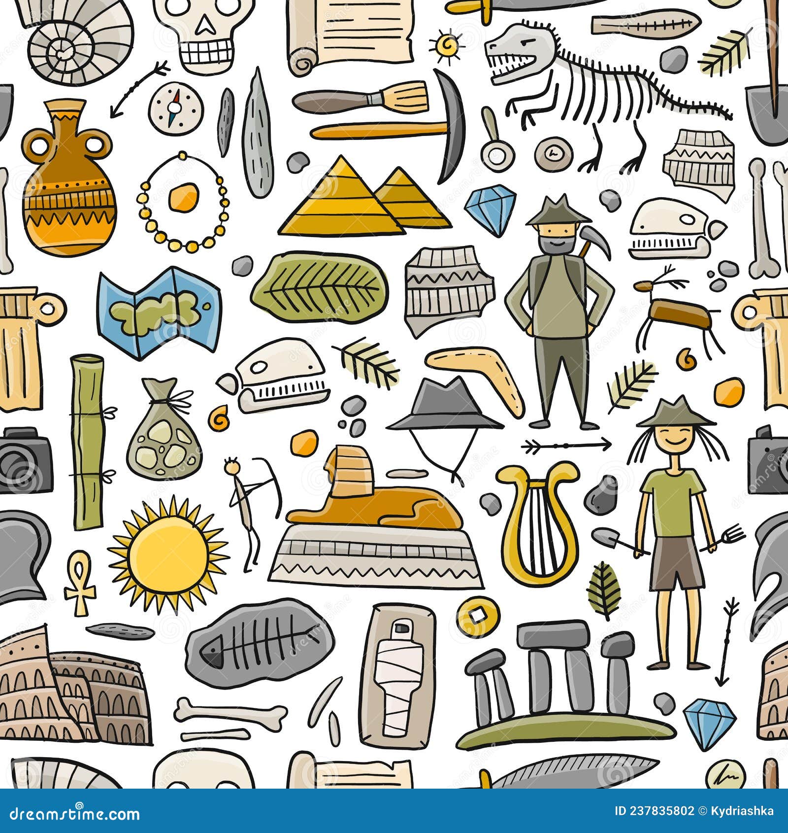 Ancient History Background Vector Illustration | CartoonDealer.com ...