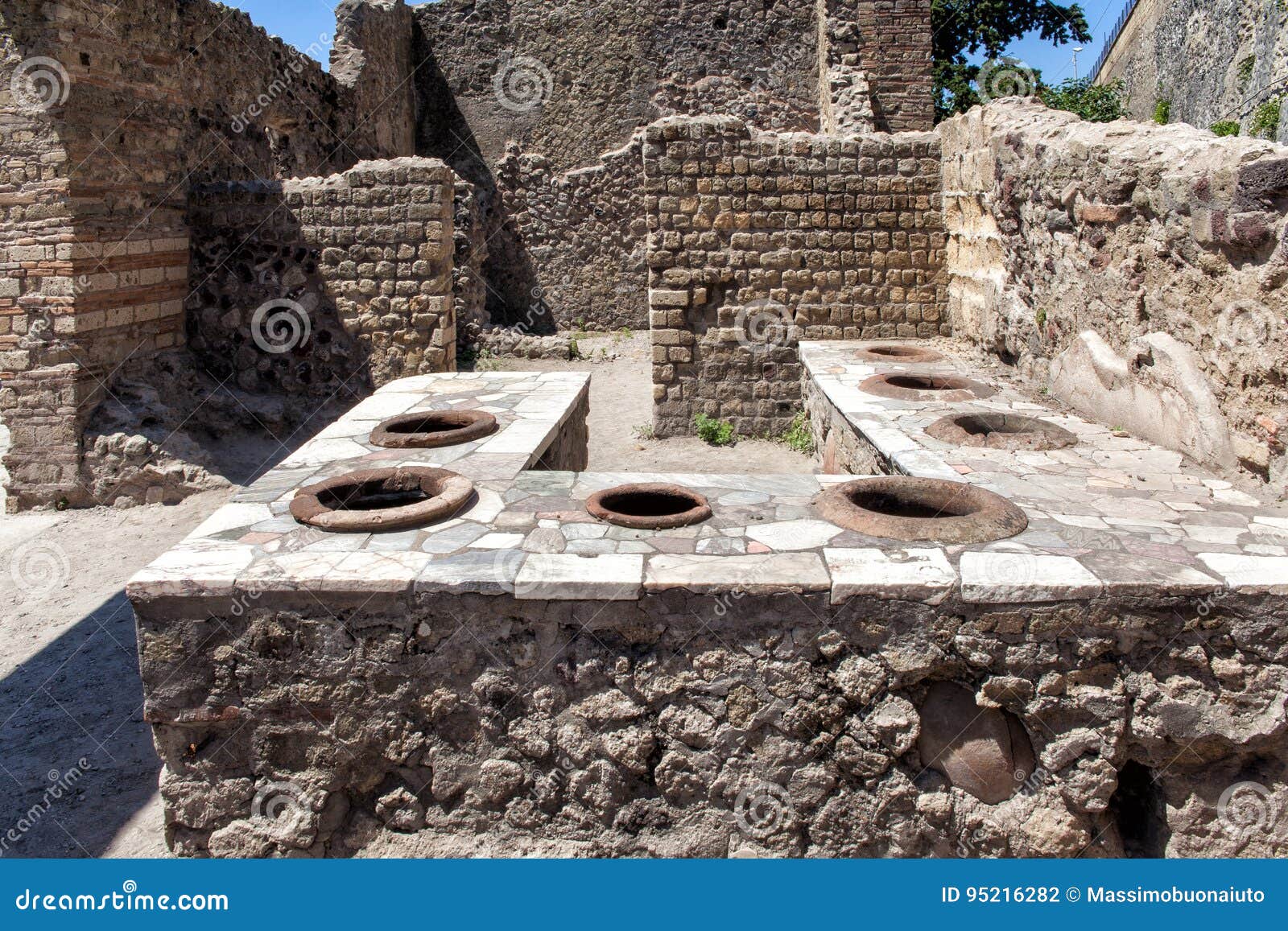 Archeology Area of Ercolano Stock Photo - Image of naples, attraction ...