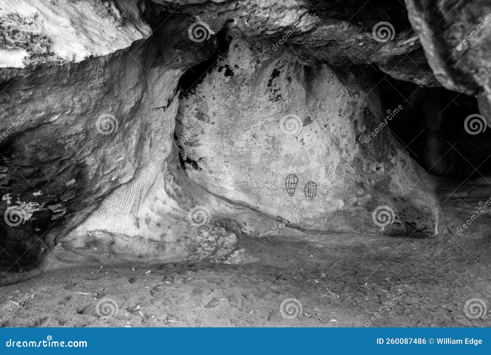 Archeology Cave Drawings in a Cave Stock Photo - Image of landscape ...