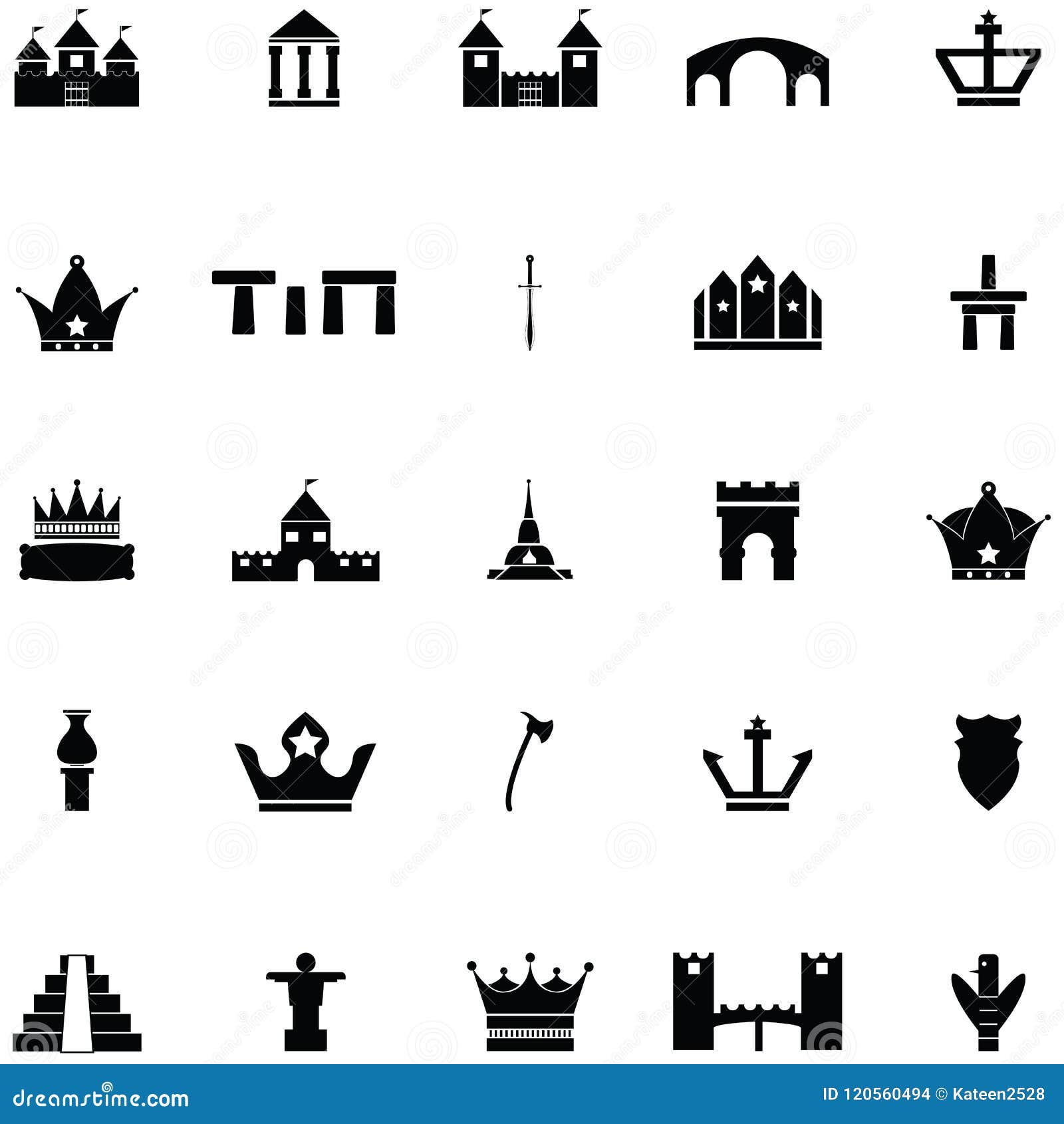 Archeology icon set stock vector. Illustration of vector - 120560494