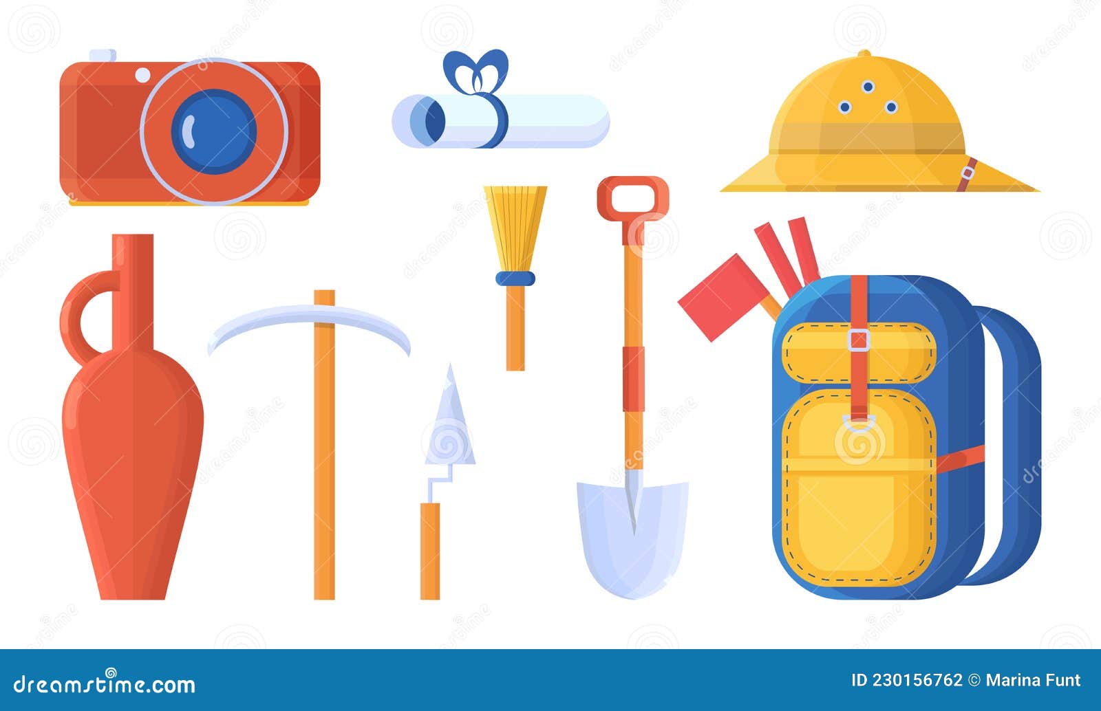Archeology Icons Vector Illustration | CartoonDealer.com #15998084