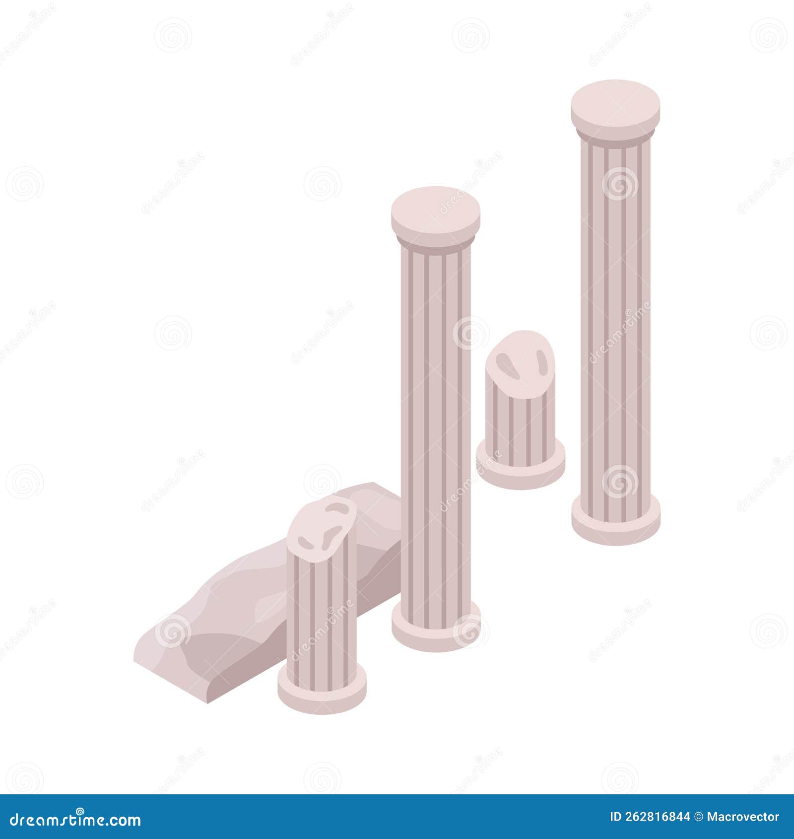 Archeology Isometric Icon stock illustration. Illustration of work - 262816844