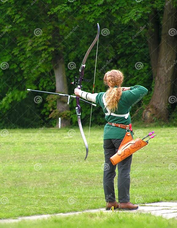 Archer stock photo. Image of fire, target, bowman, field - 123834