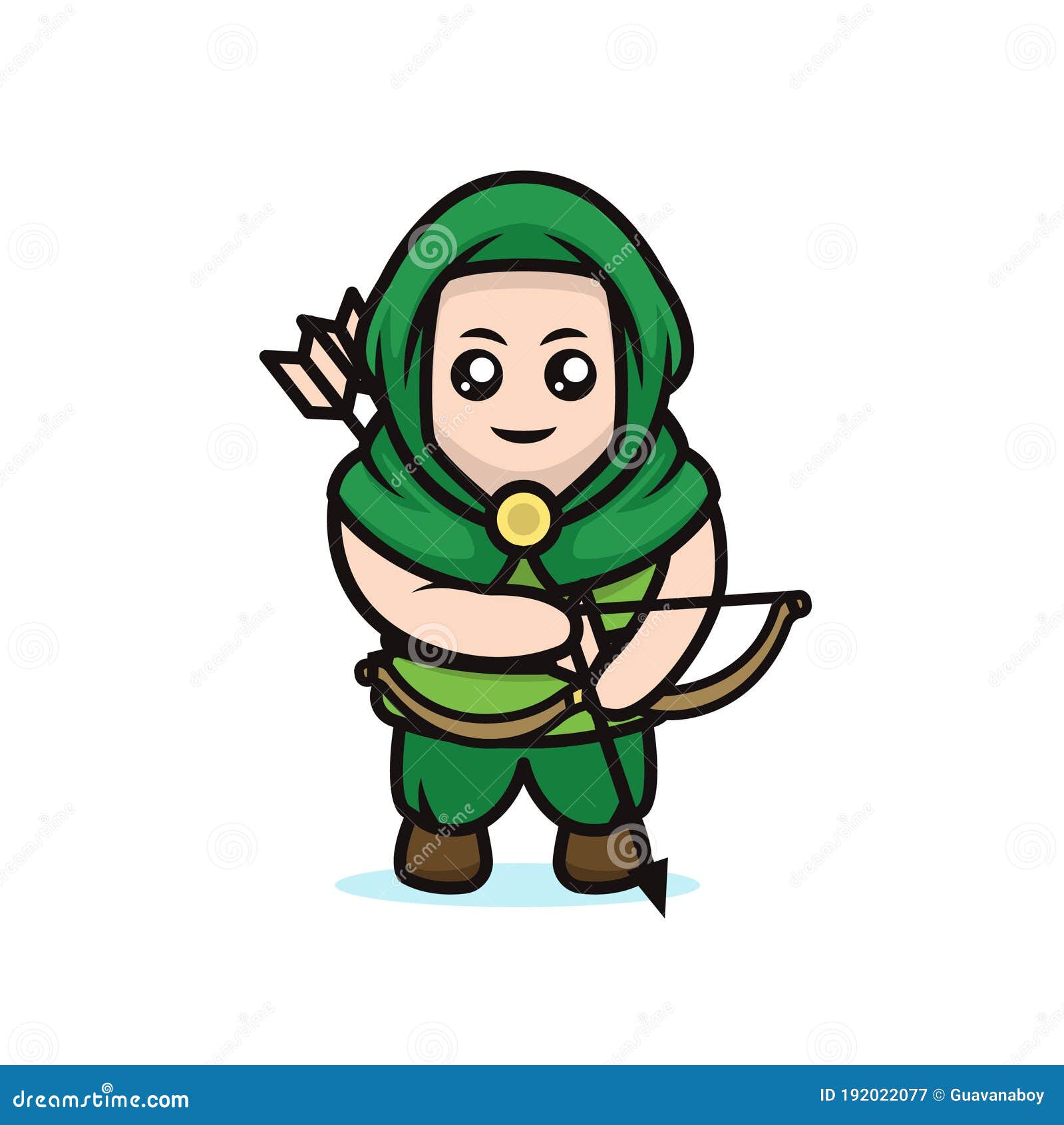 Medieval Archer Hunter Bowman Monochrome Pencil Sketch Stock ...