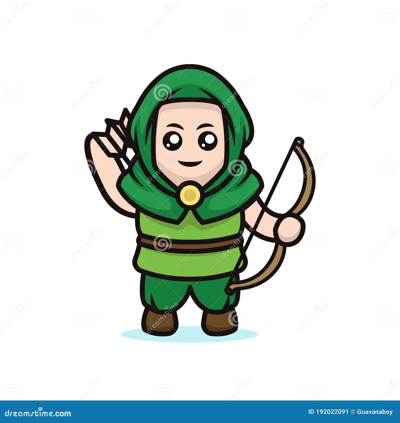 Archer Mascot Esport Logo Design Cartoon Vector | CartoonDealer.com ...