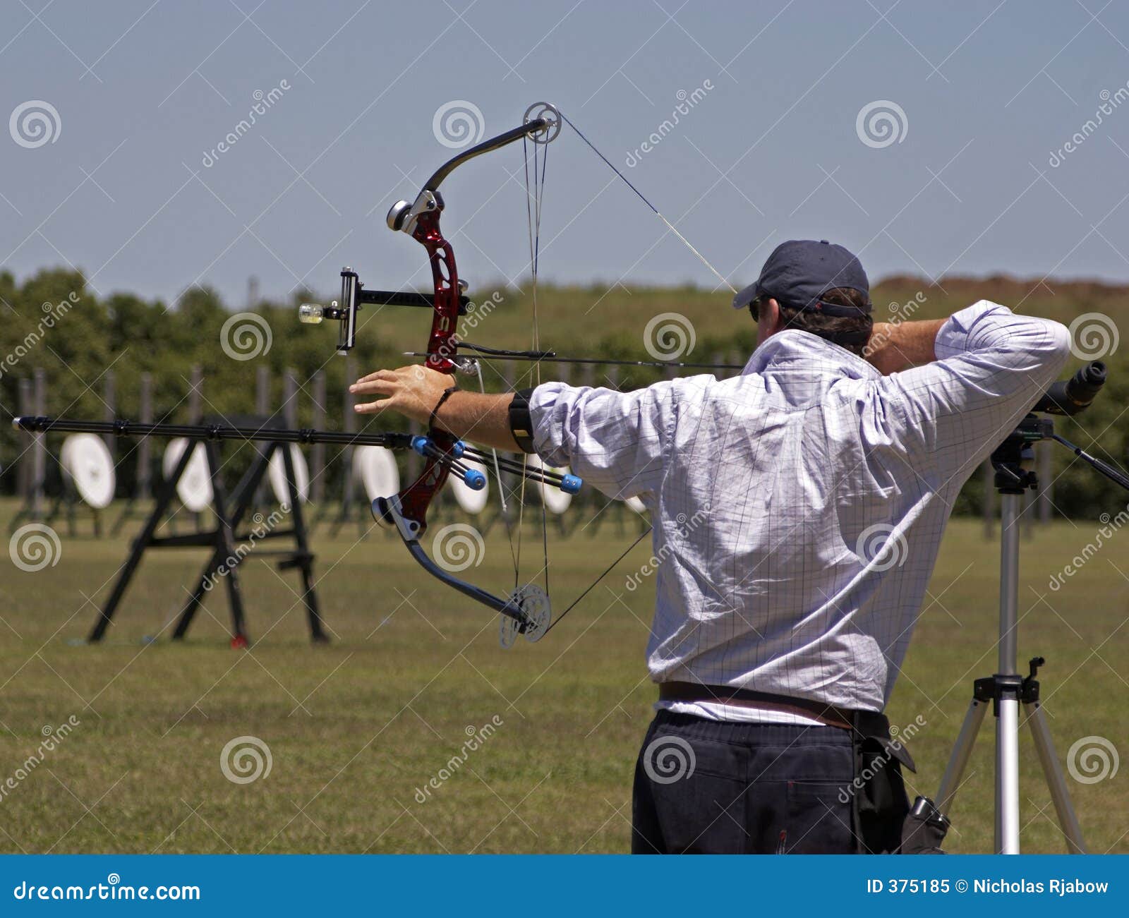 Archer stock image. Image of aiming, pulleys, pulling, archer - 375185
