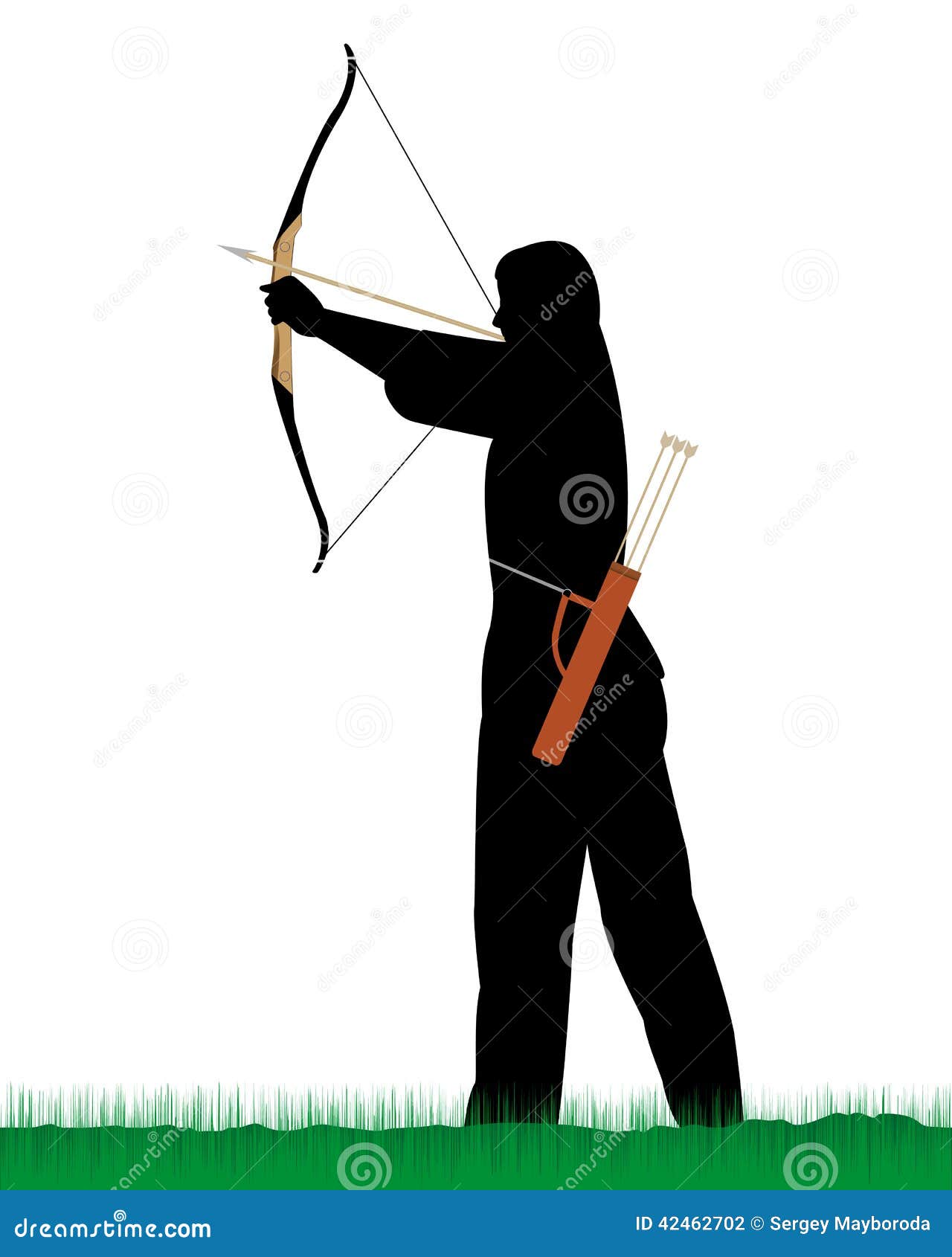 Archer ilustração do vetor. Ilustração de objetivo, seta - 42462702