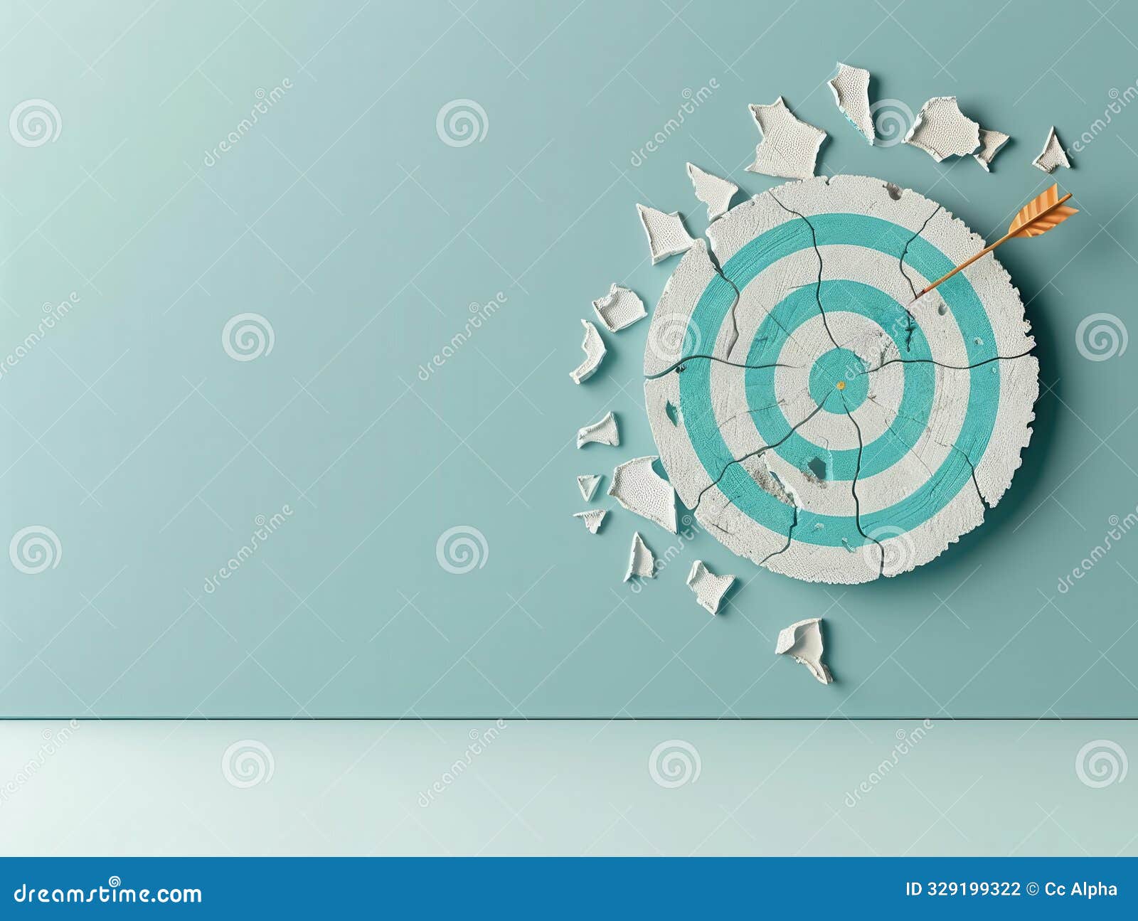 Archer Aiming at a Target Close Up, Focus on, Copy Space Sharp and ...