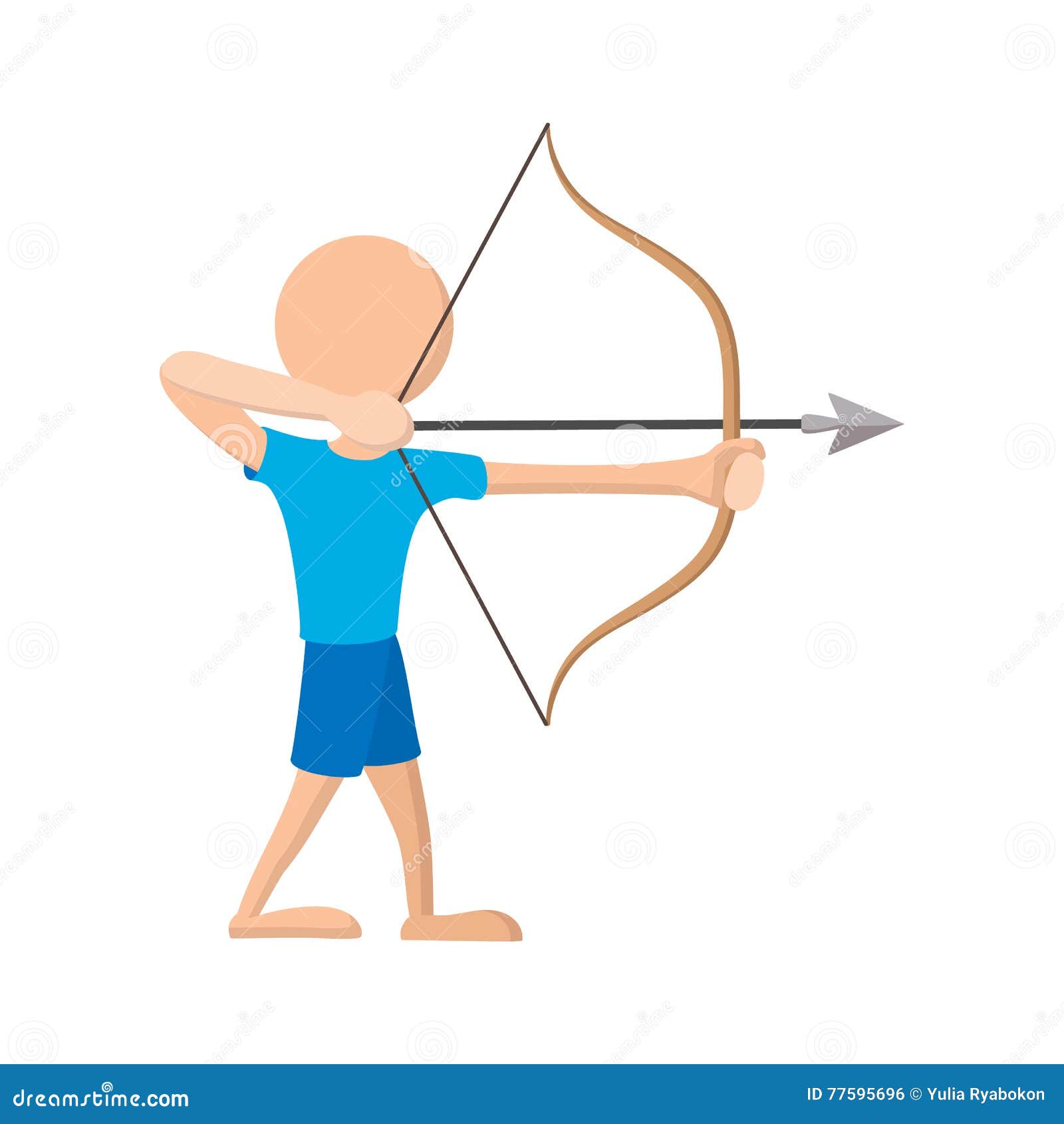 Archer Cartoon Character Vector Illustration | CartoonDealer.com #110579030
