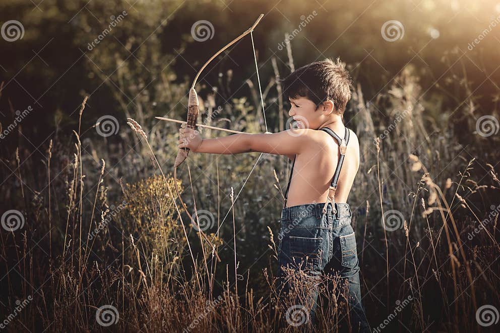 Archer child stock image. Image of archery, children - 79054349