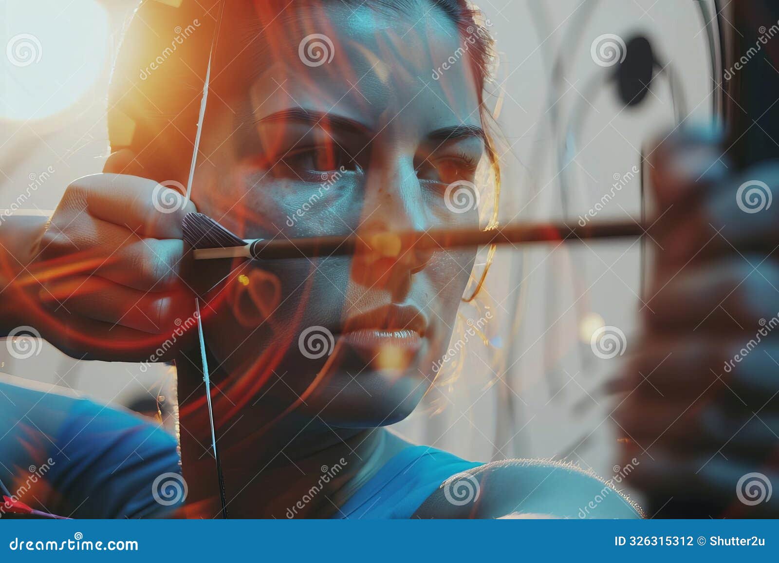 Archer Drawing the Bow Concept of Focus and Precision Close Up Olympic ...