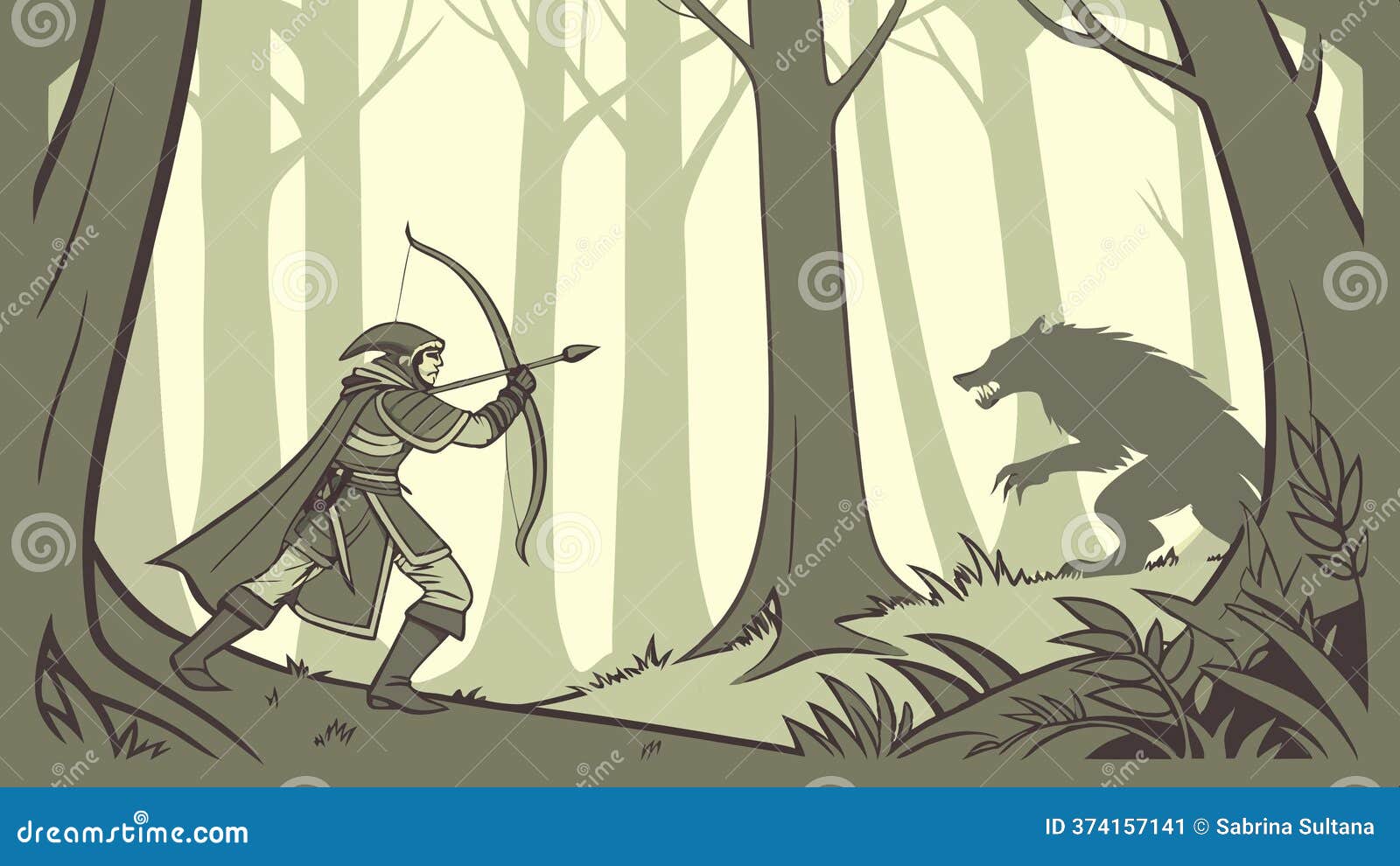 Hunters Characters Vector Cartoon Illustrations. Various Hunter With ...