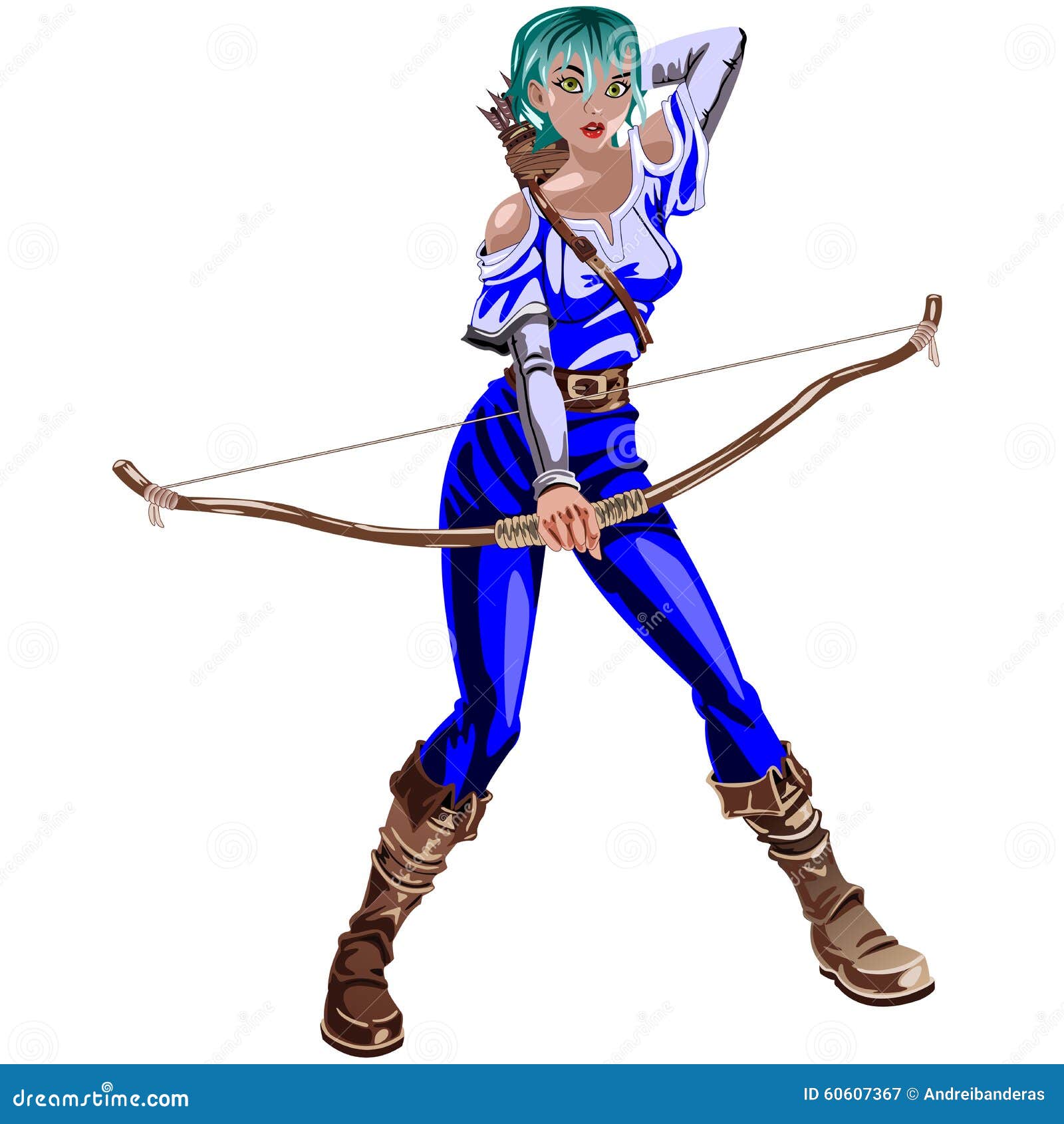 Archer stock vector. Illustration of bowman, body, ancient - 60607367