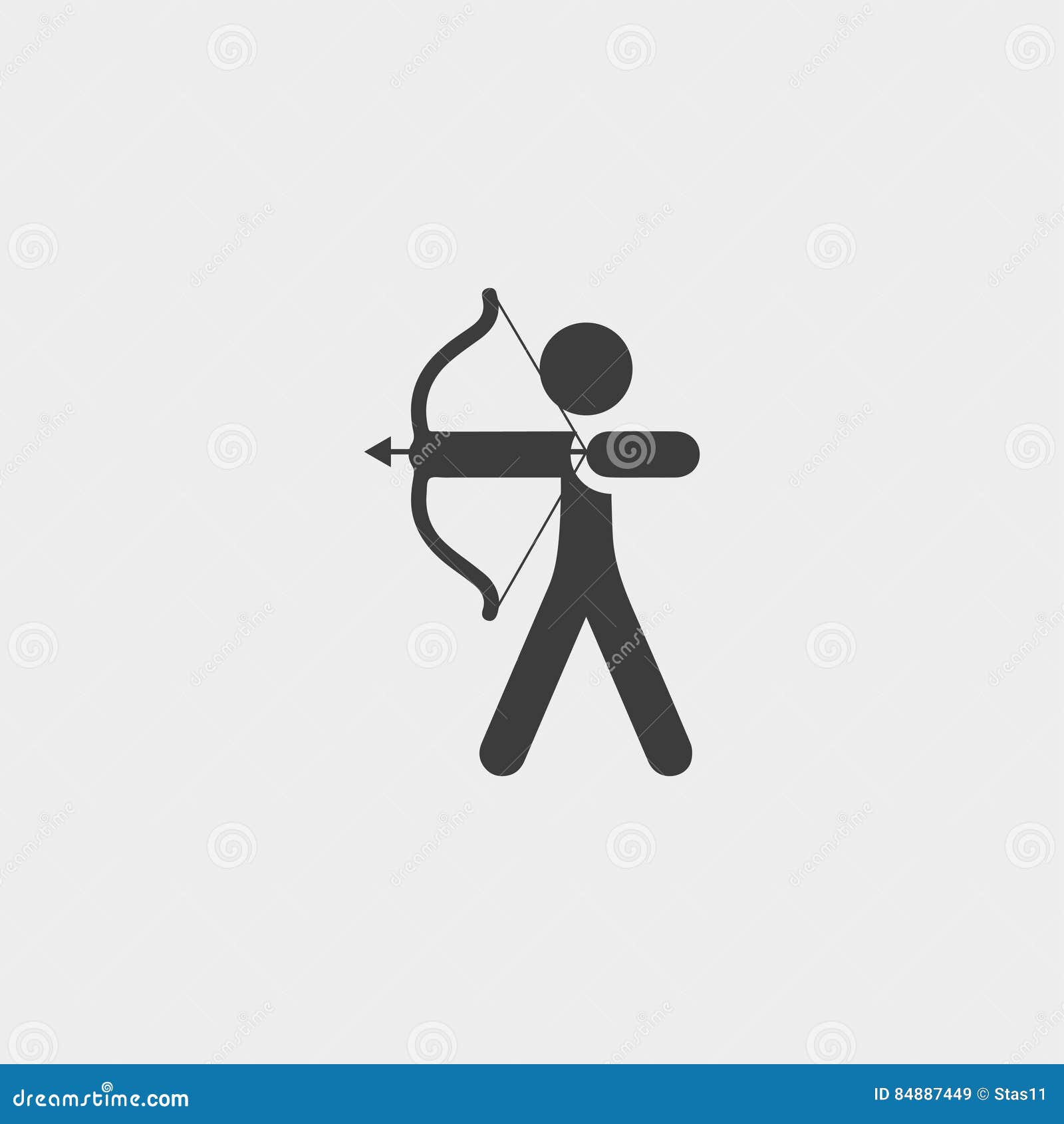 Archer Icon in a Flat Design in Black Color. Vector Illustration Eps10 ...