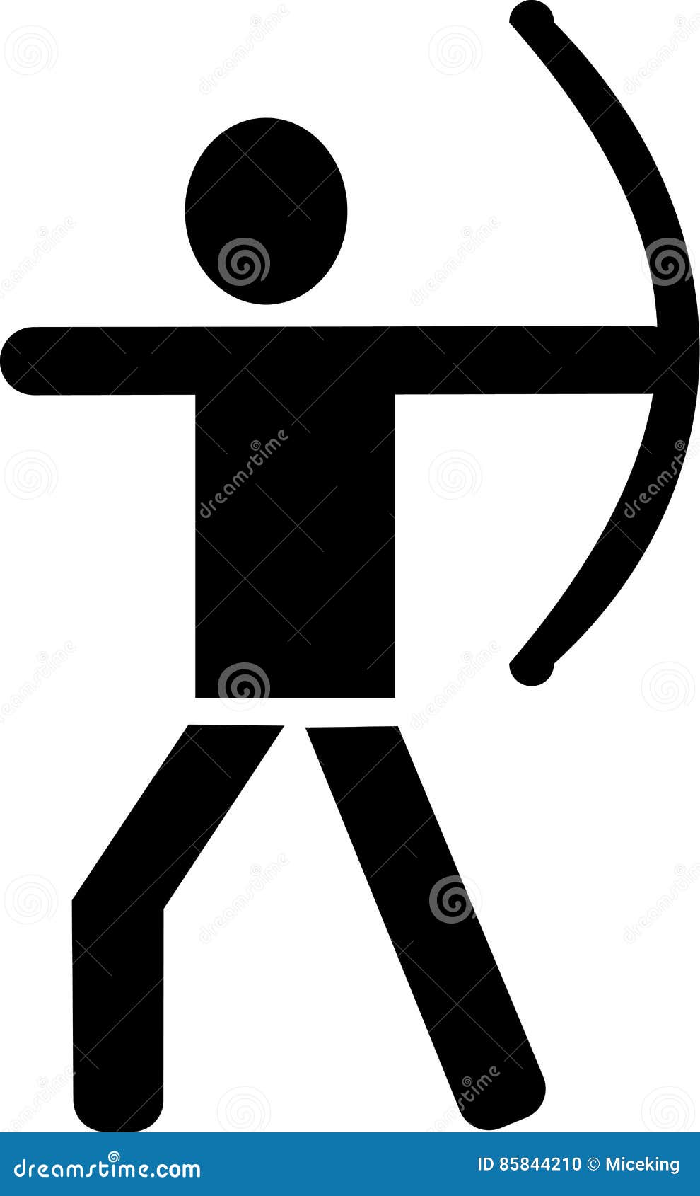 Archer Icon stock vector. Illustration of aiming, symbol - 85844210