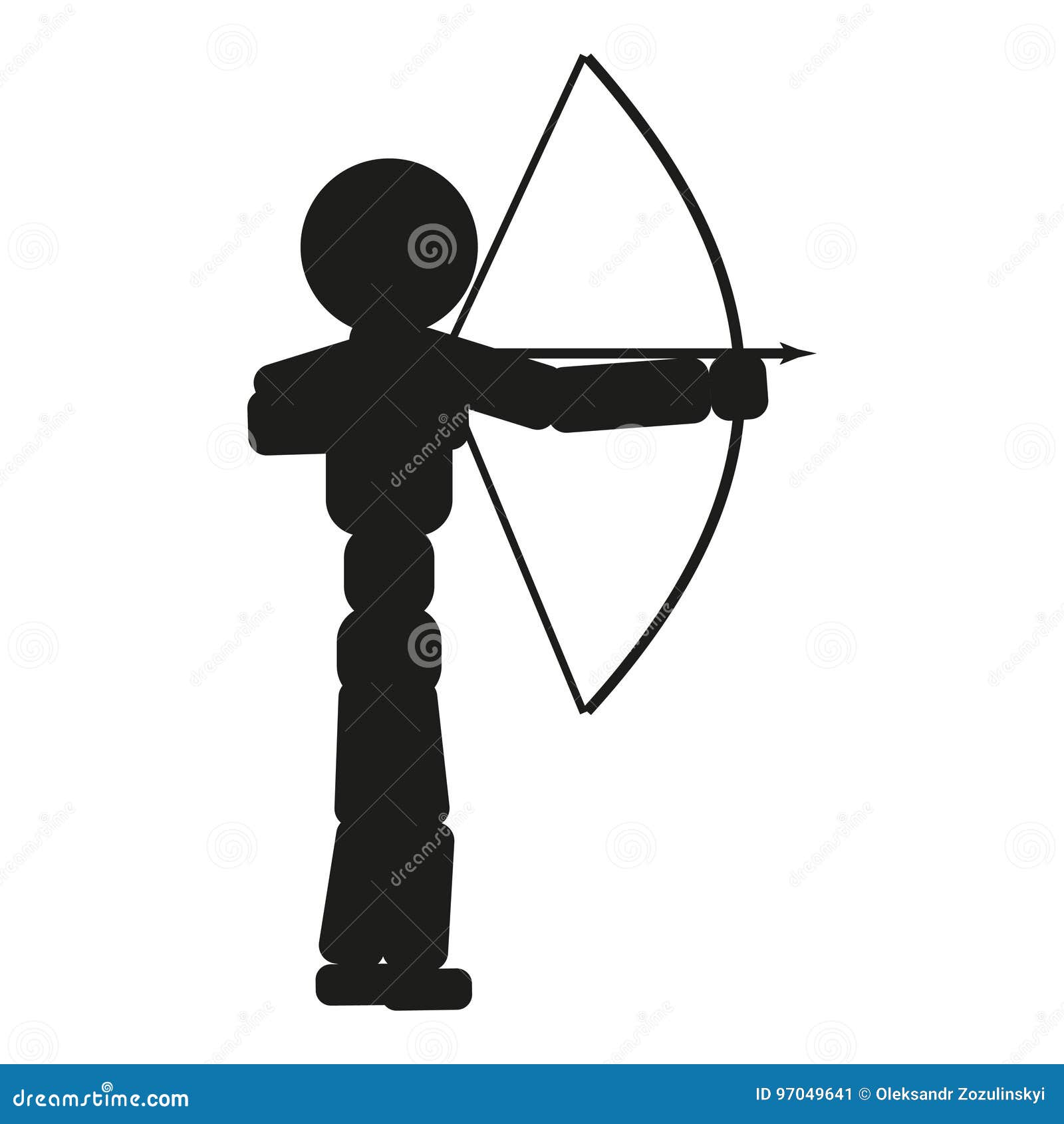 Archer Man Sign Illustration. Vector Stock Vector - Illustration of ...