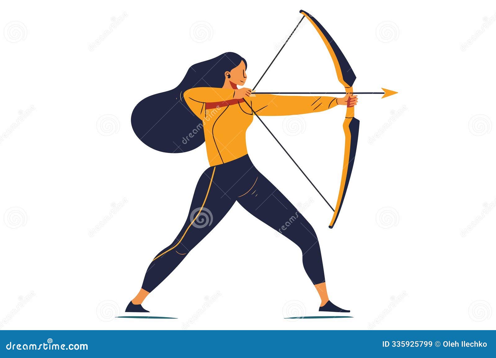 Archer Olympic Games Stock Image Isolated Vector Style Stock Vector ...