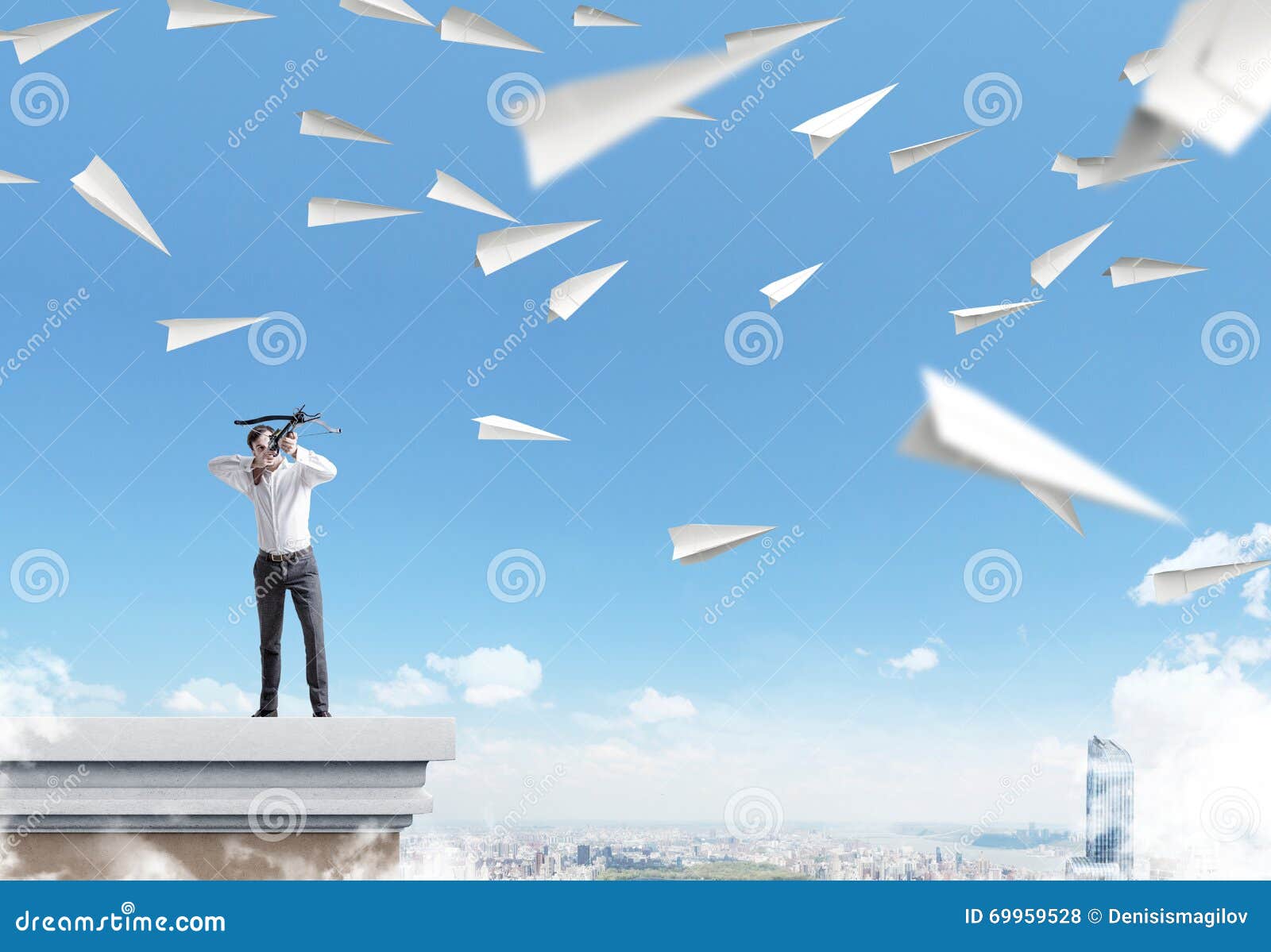 Archer paper planes stock photo. Image of independence - 69959528