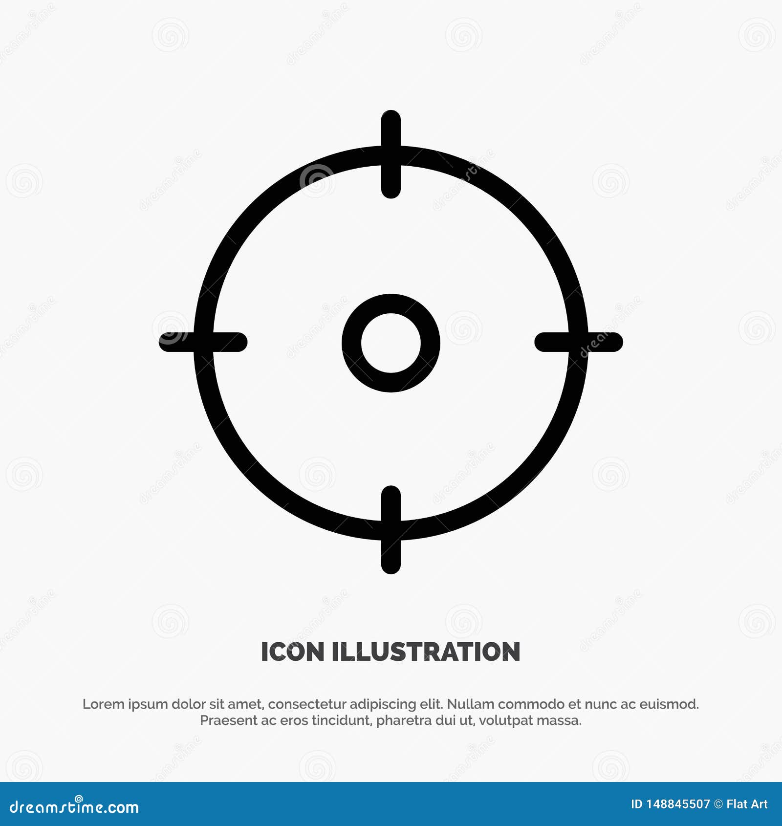 Archer, Target, Goal, Aim Line Icon Vector Stock Vector - Illustration ...
