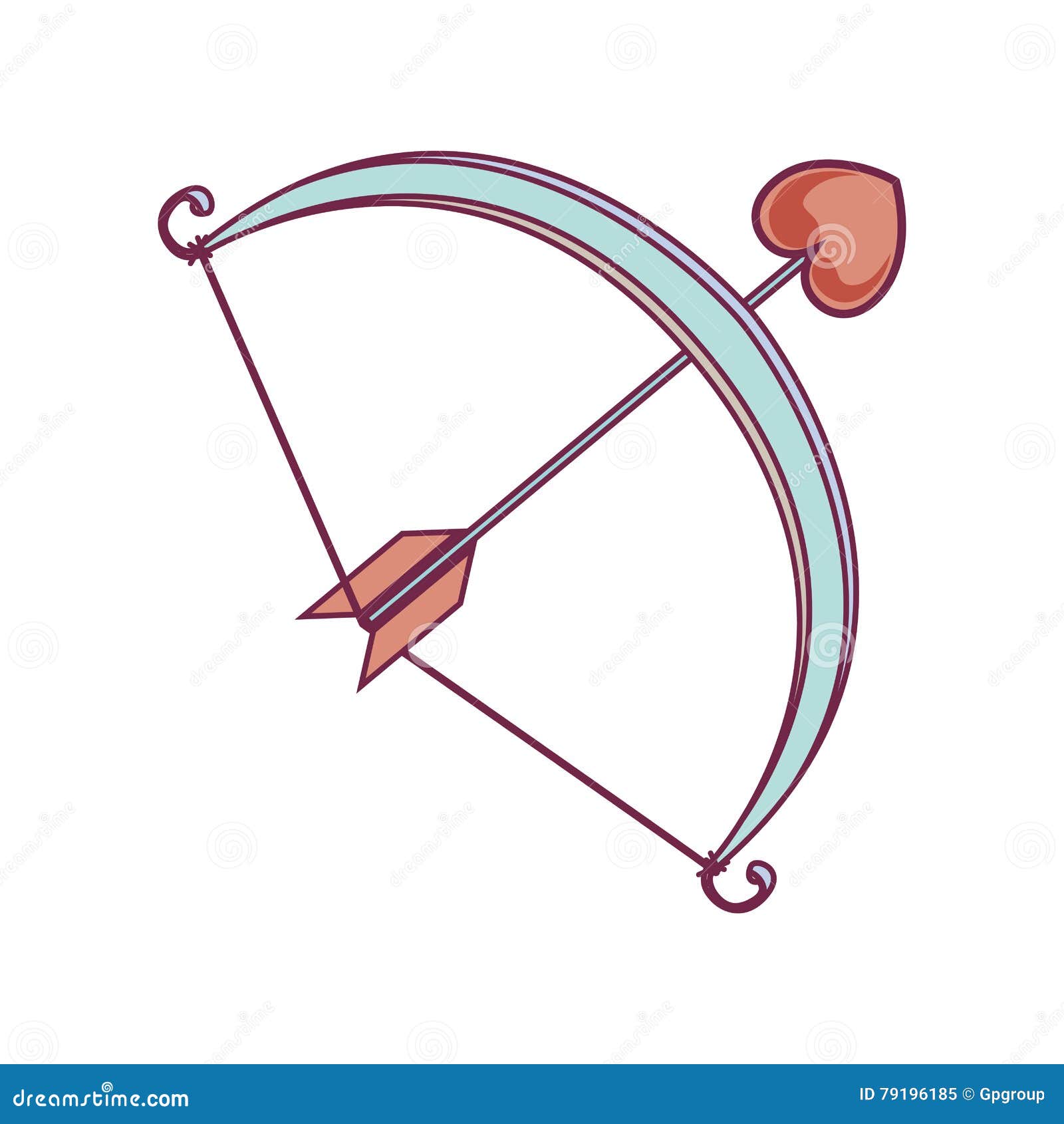 Archer Weapon with Heart Symbol Stock Vector - Illustration of sign ...